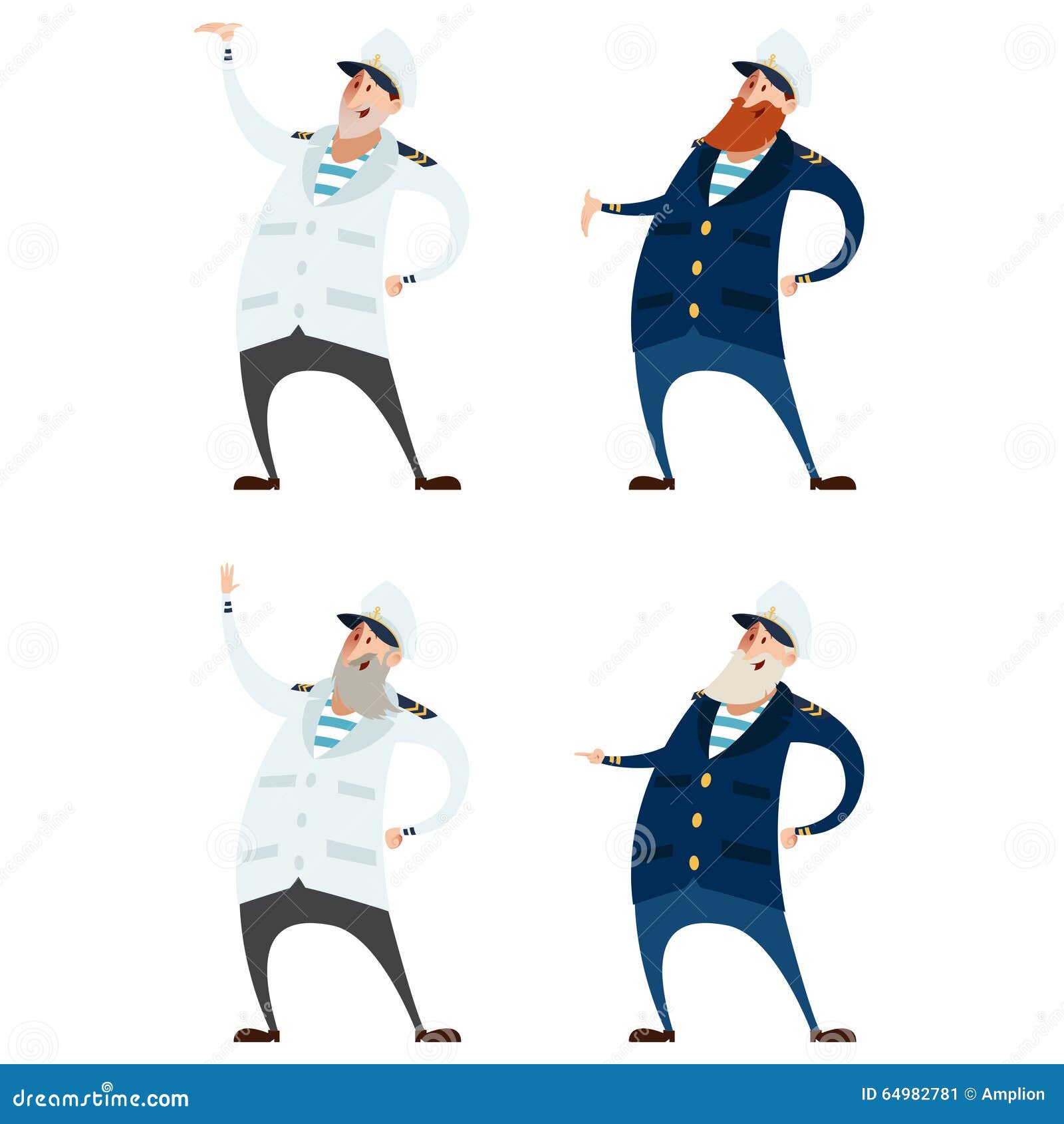 Sistema de capitanes ilustración del vector. Ilustración de marina ...