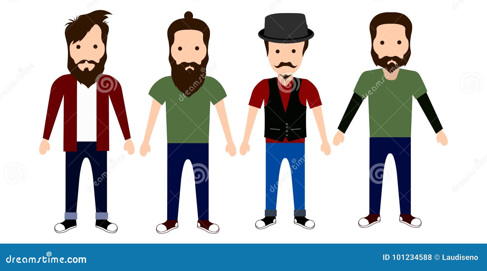 Sistema De Caracteres Del Inconformista Ilustración del Vector ...