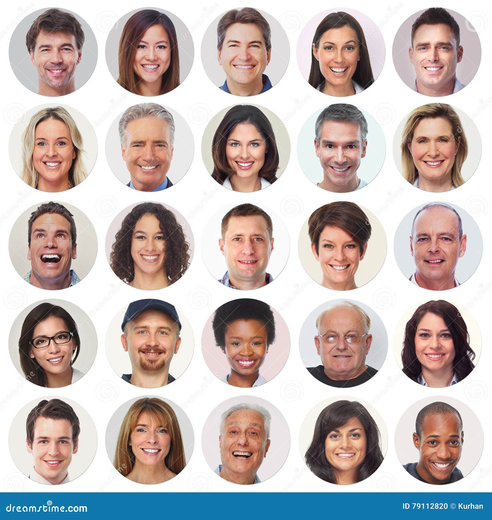 Sistema De Caras De La Gente Foto de archivo - Imagen de expresiones ...