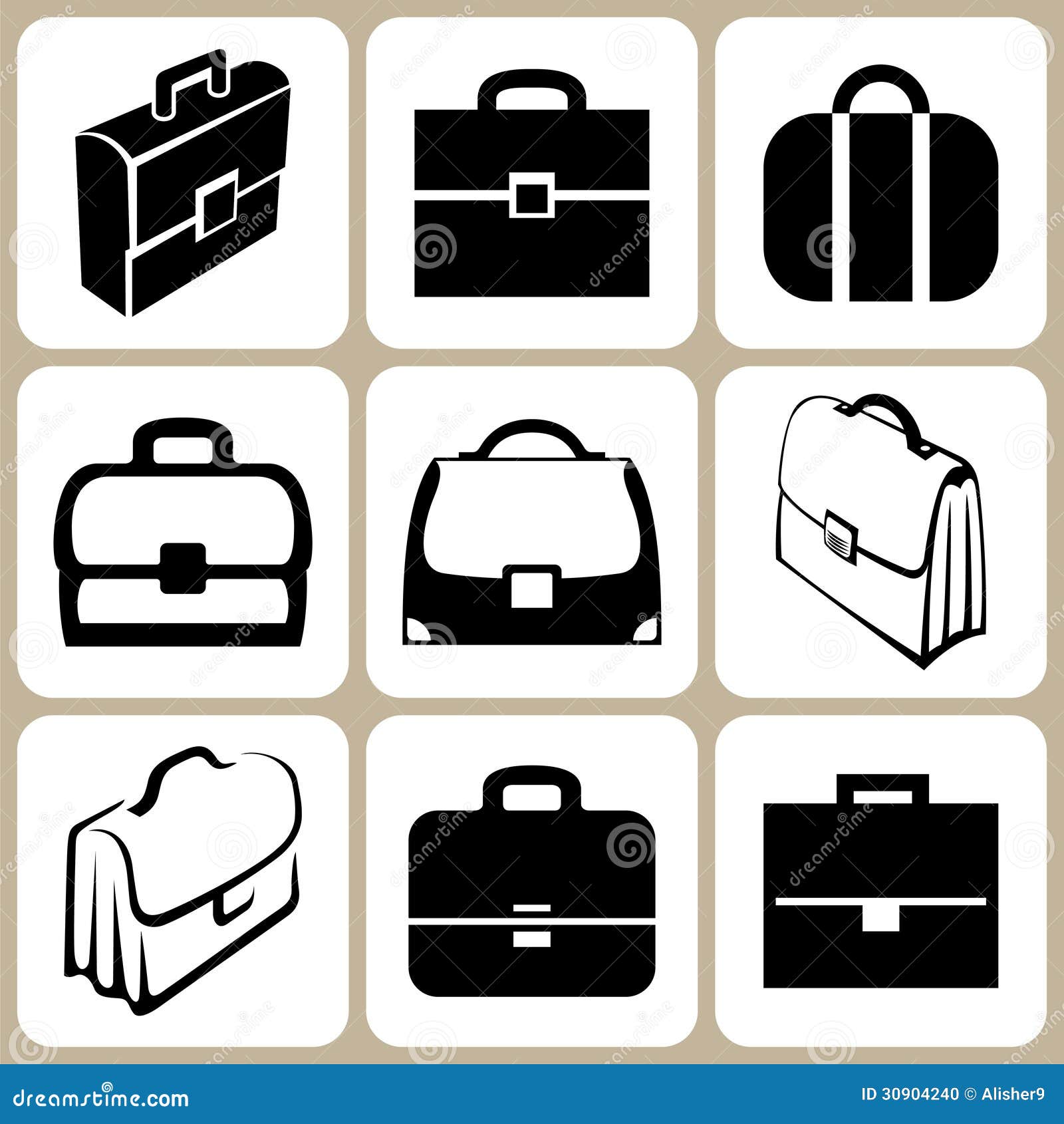 Sistema de carteras ilustración del vector. Ilustración de vector ...