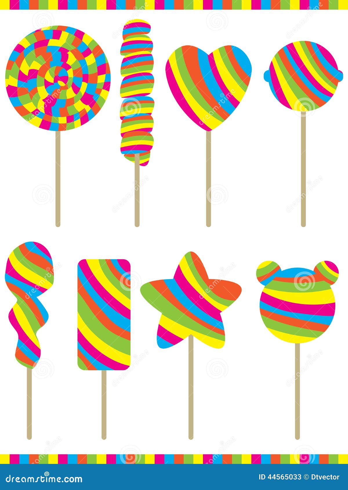 Sistema De Color De La Piruleta Ilustración del Vector - Ilustración de ...