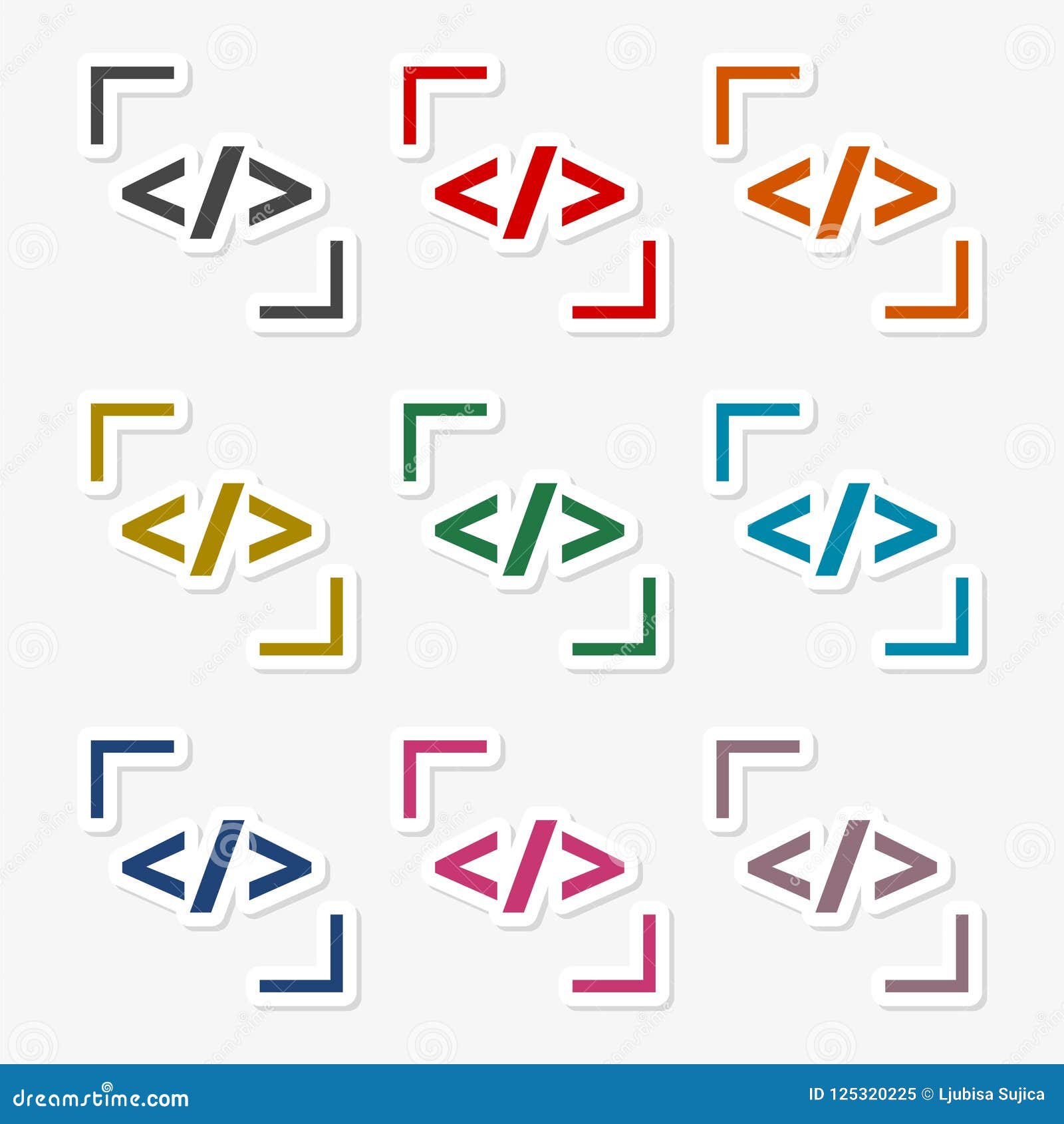 Sistema De Color Del Icono Del Codificador Ilustración del Vector ...