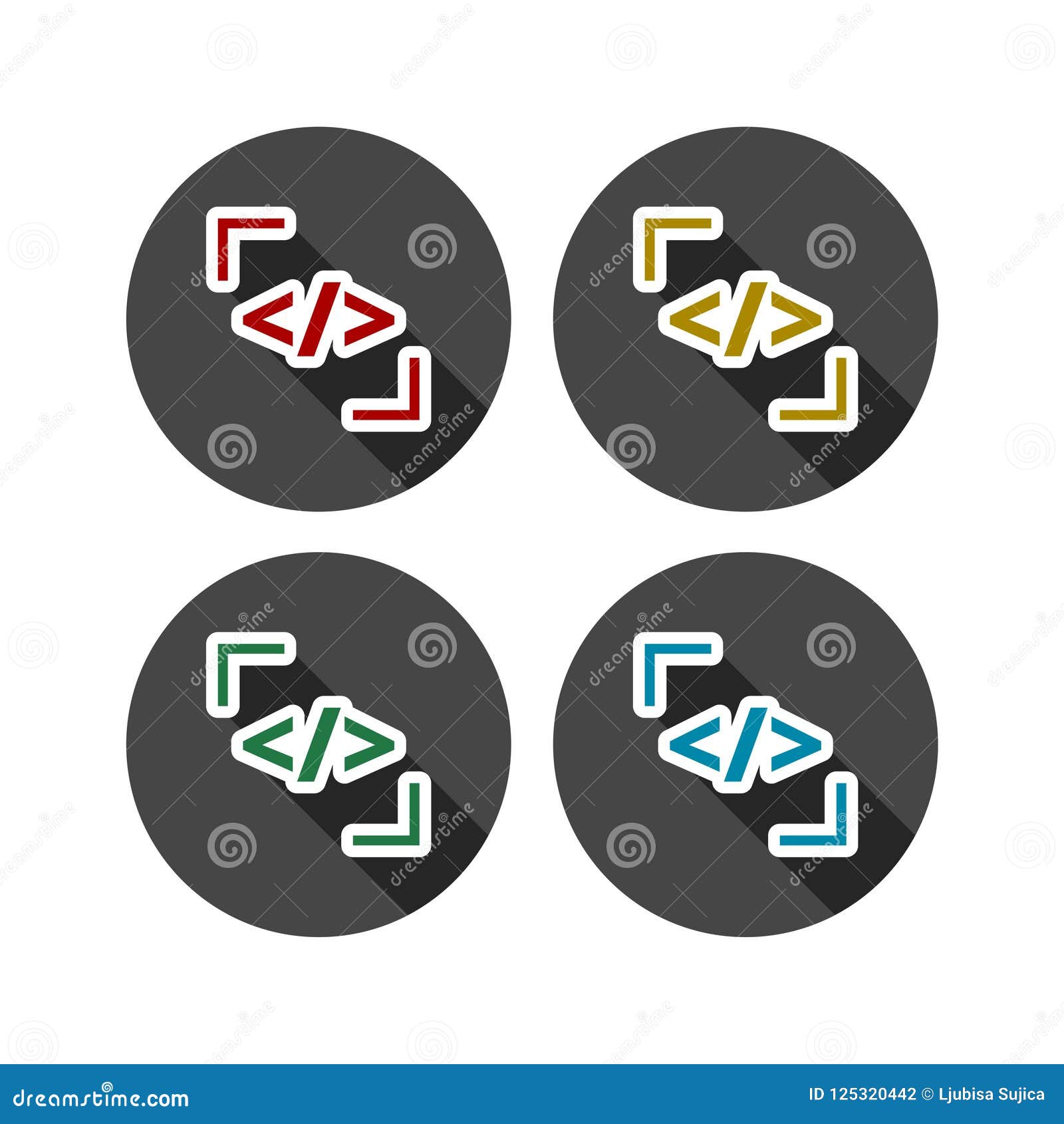 Sistema De Color Del Icono Del Codificador Ilustración del Vector ...