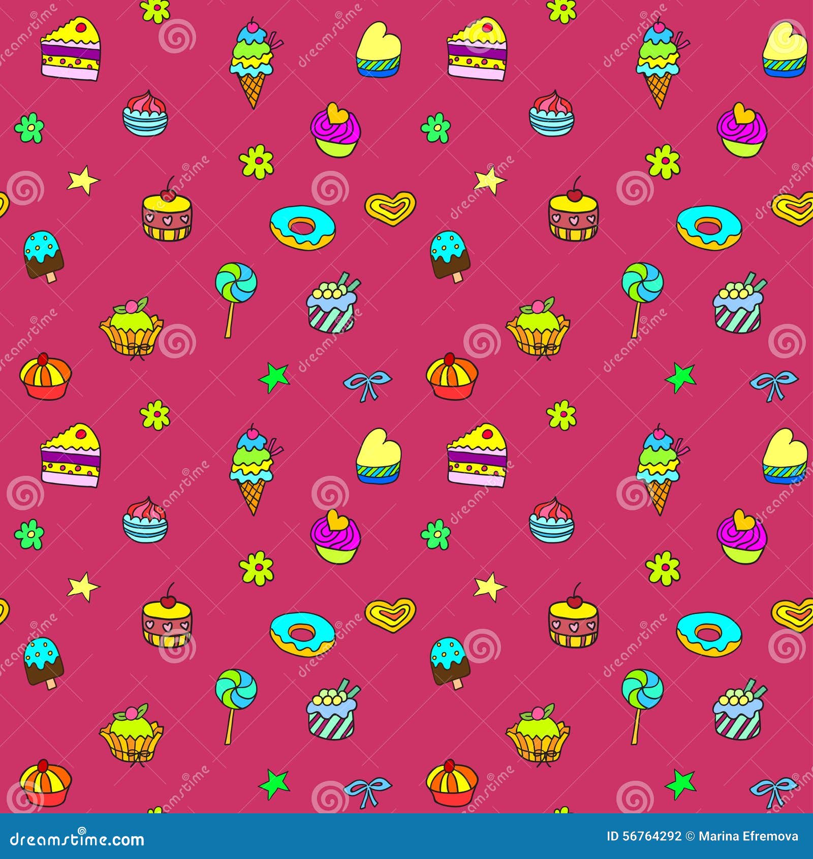 Sistema De Color Dulce De La Confitería Ilustración del Vector ...