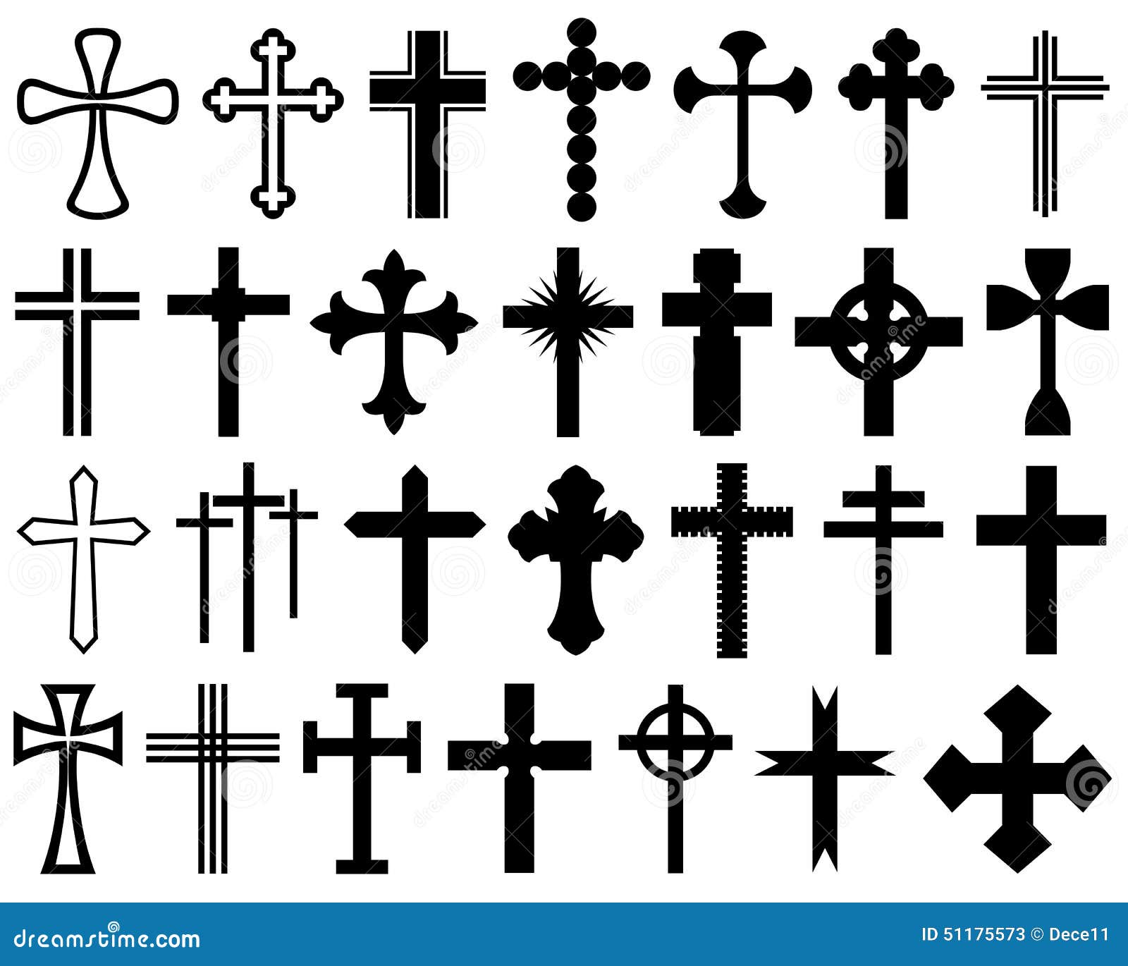 Sistema de diversas cruces ilustración del vector. Ilustración de ...