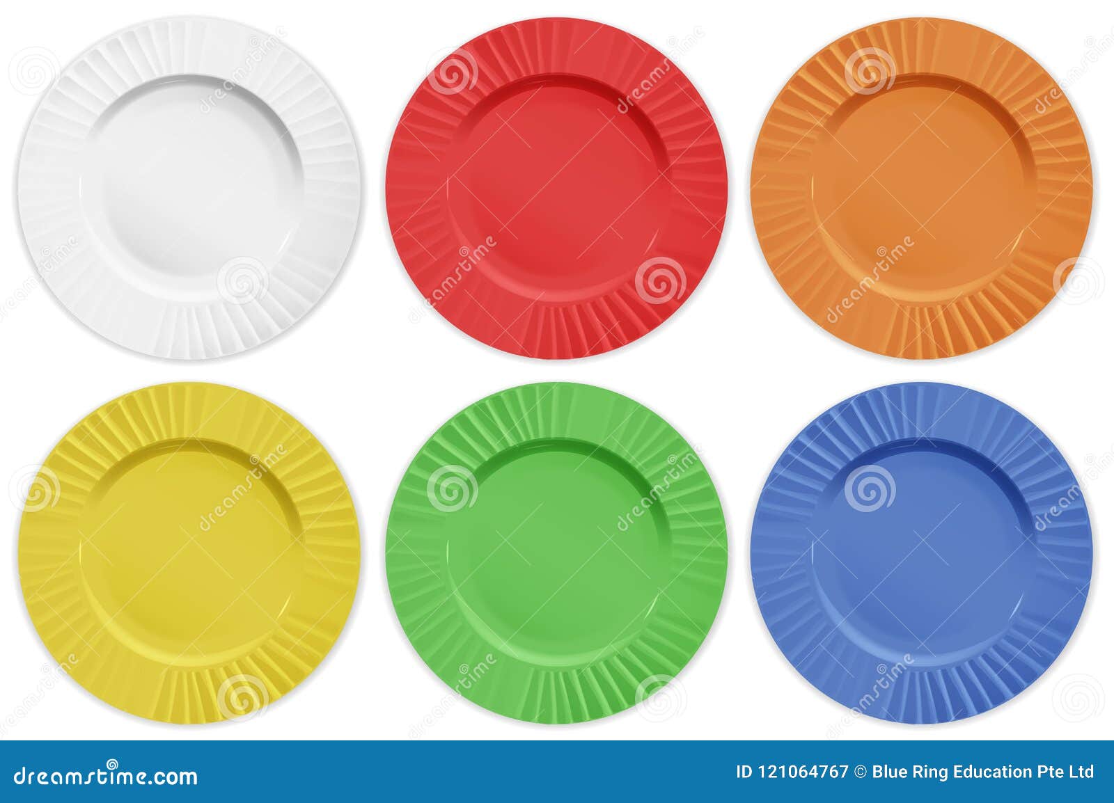 Sistema De Diversas Placas Del Color Ilustración del Vector ...