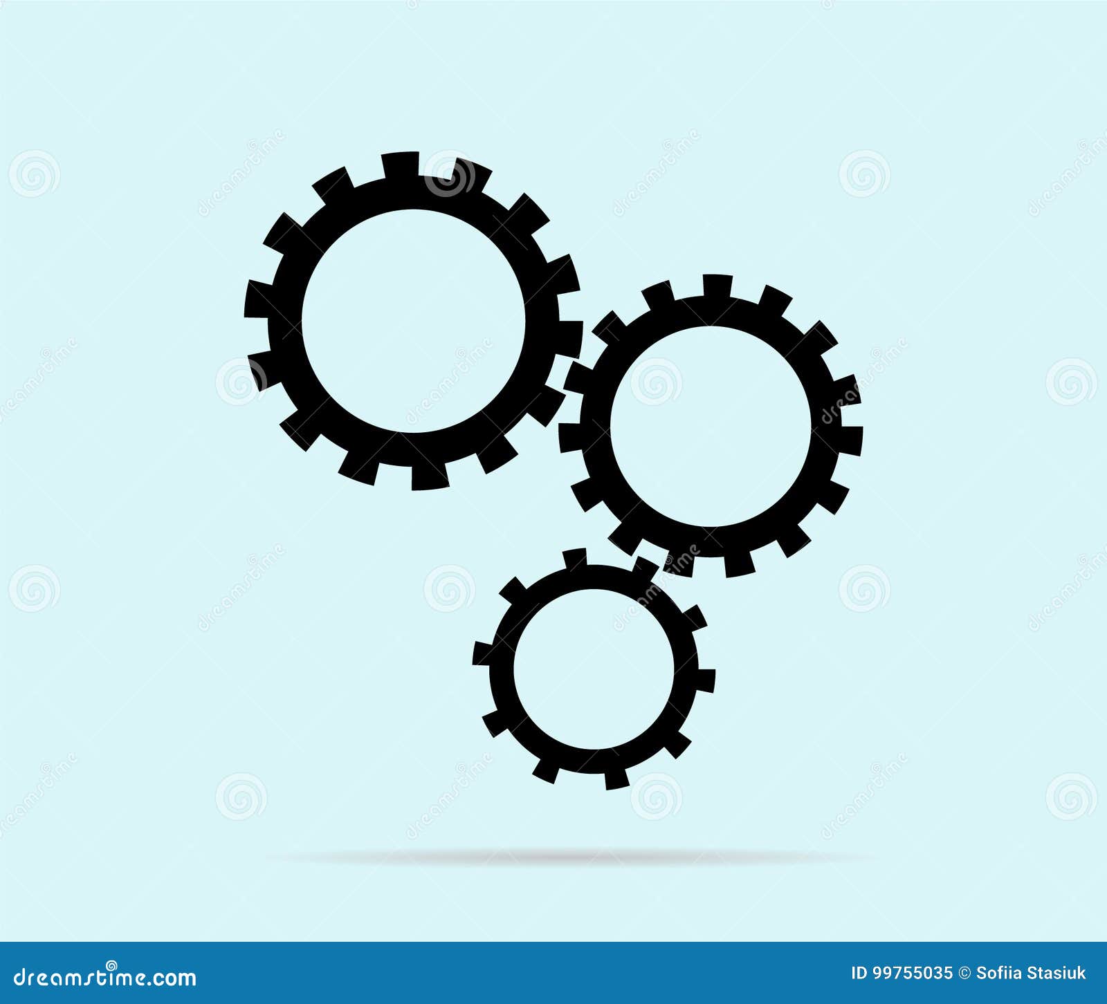 Sistema De Engranajes En Vector Ilustración del Vector - Ilustración de ...