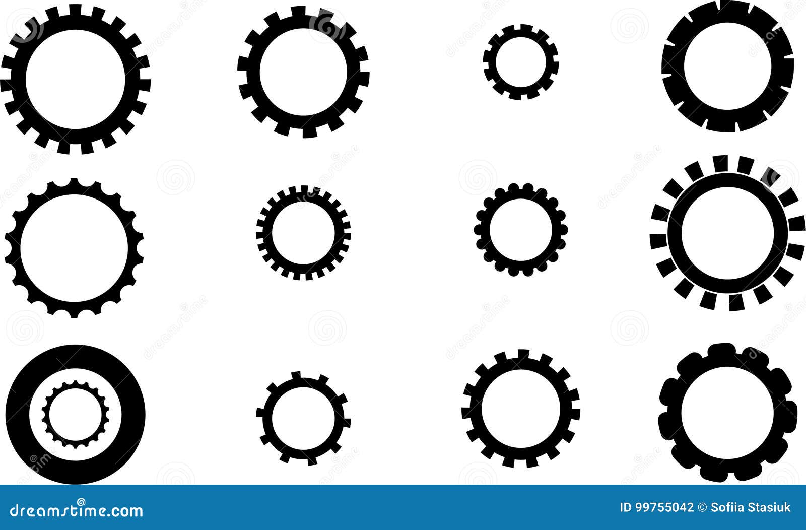 Sistema De Engranajes En Vector Ilustración del Vector - Ilustración de ...
