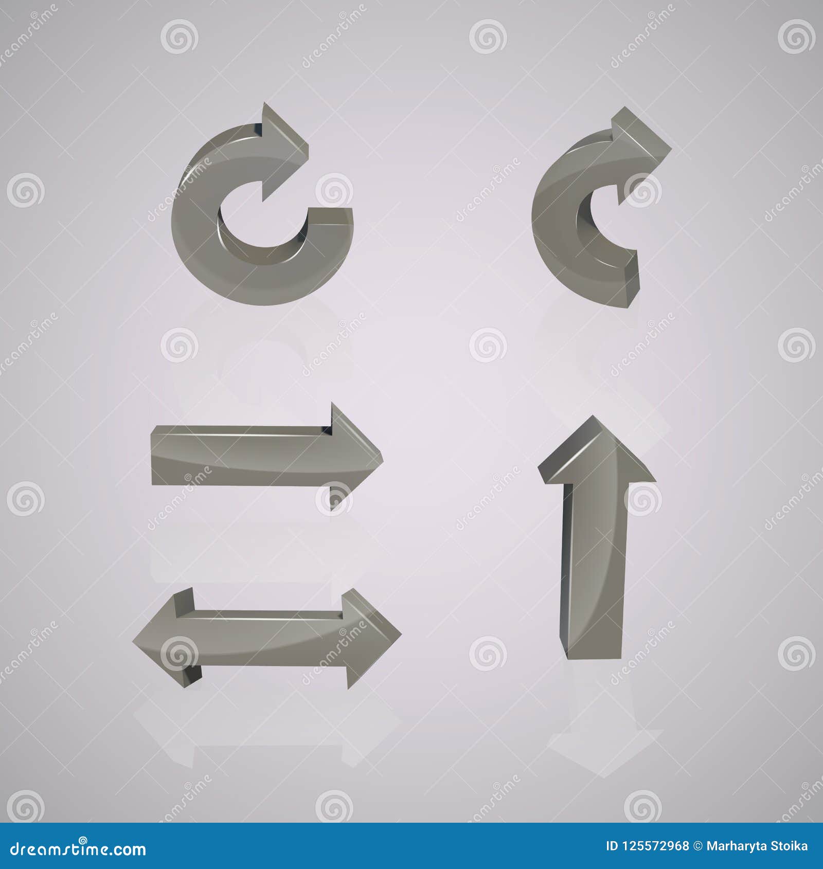 Sistema de flechas grises ilustración del vector. Ilustración de ...