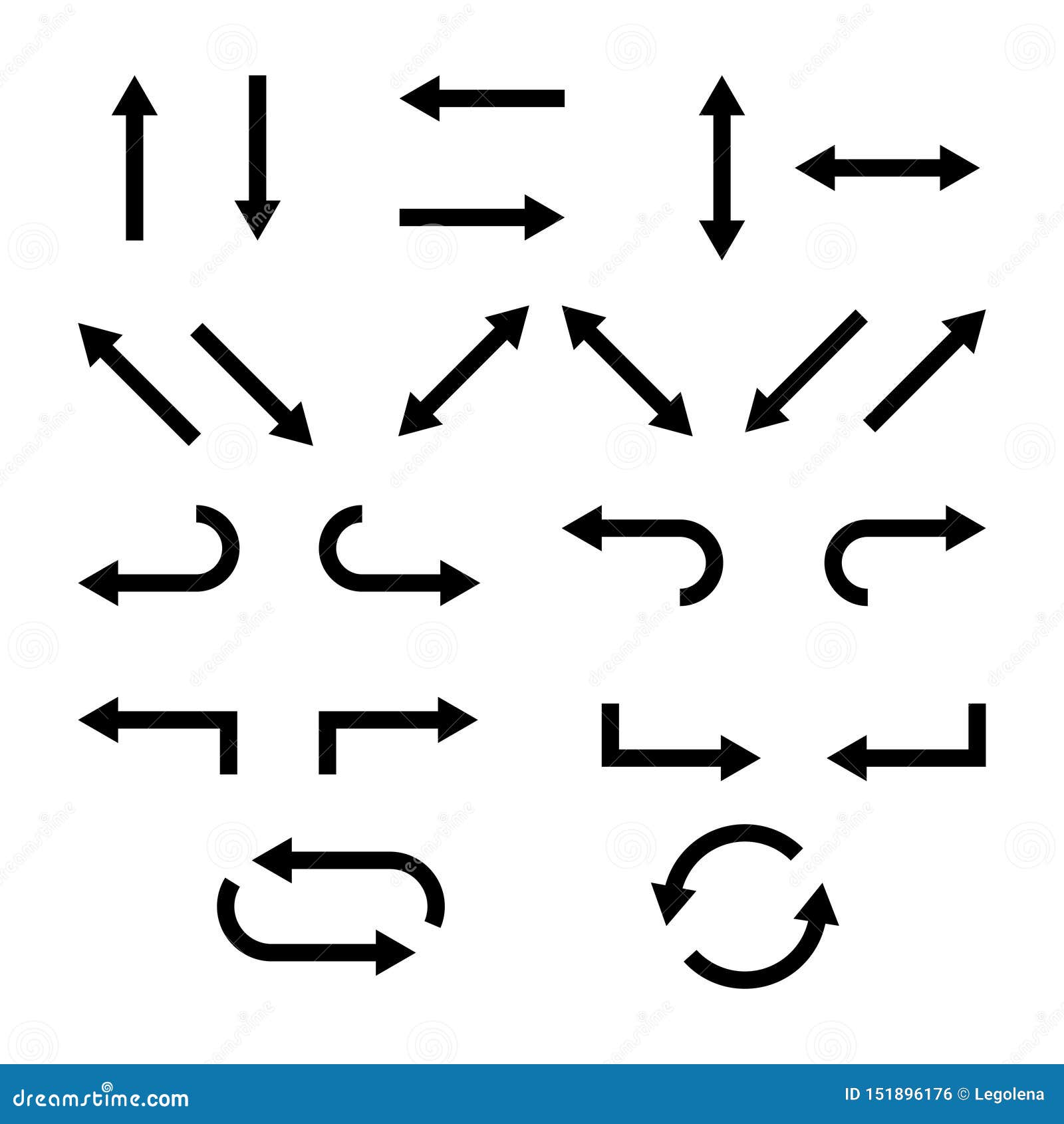 Sistema De Flechas Negras Del Vector Iconos Del Vector Ilustración del ...