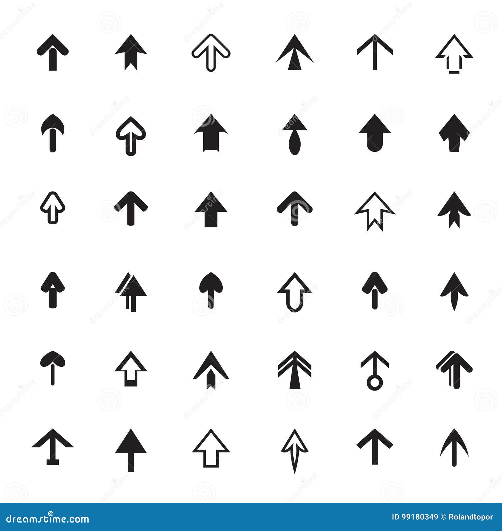 Sistema De Flechas Negras Vector Común Del Icono Ilustración del Vector ...