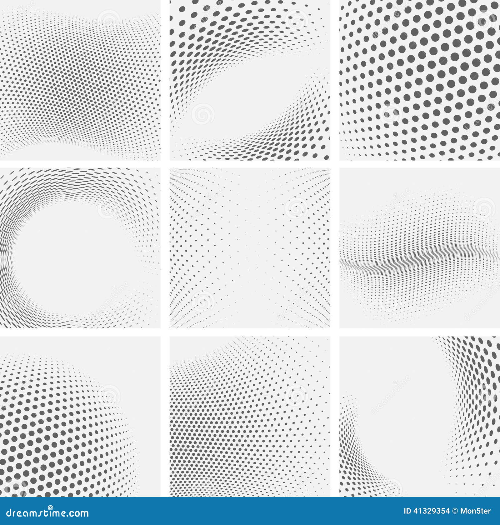 Sistema De Formas Abstractas Punteadas Ilustración del Vector ...