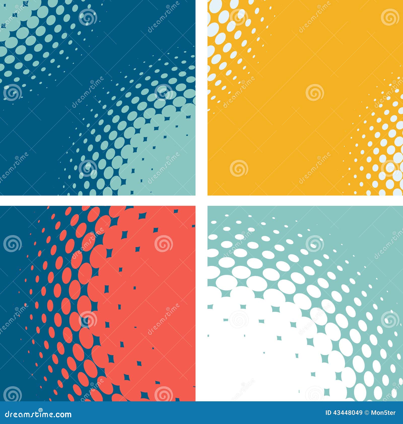 Sistema De Formas Abstractas Punteadas Ilustración del Vector ...