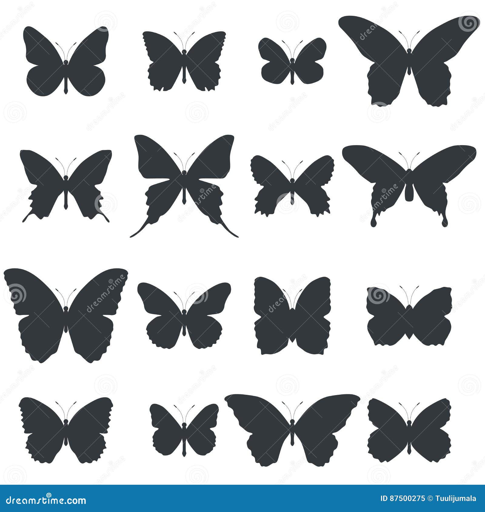 Sistema De Formas De La Mariposa Ilustración del Vector - Ilustración ...