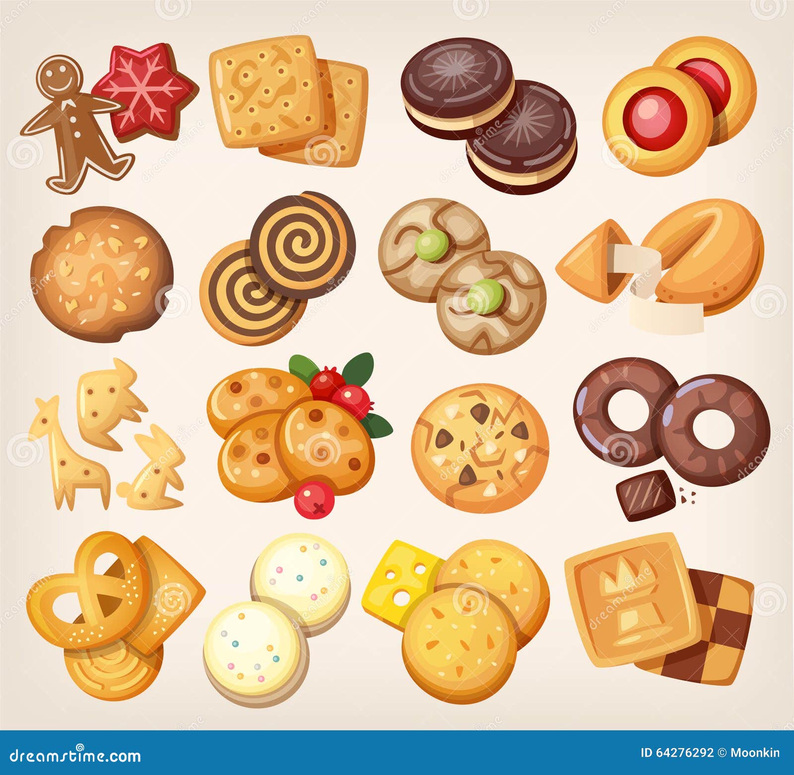 Sistema De Galletas Del Vector Ilustración del Vector - Ilustración de ...