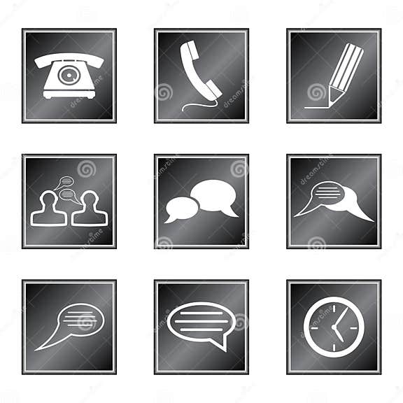 Sistema de iconos ilustración del vector. Ilustración de reloj - 39844731