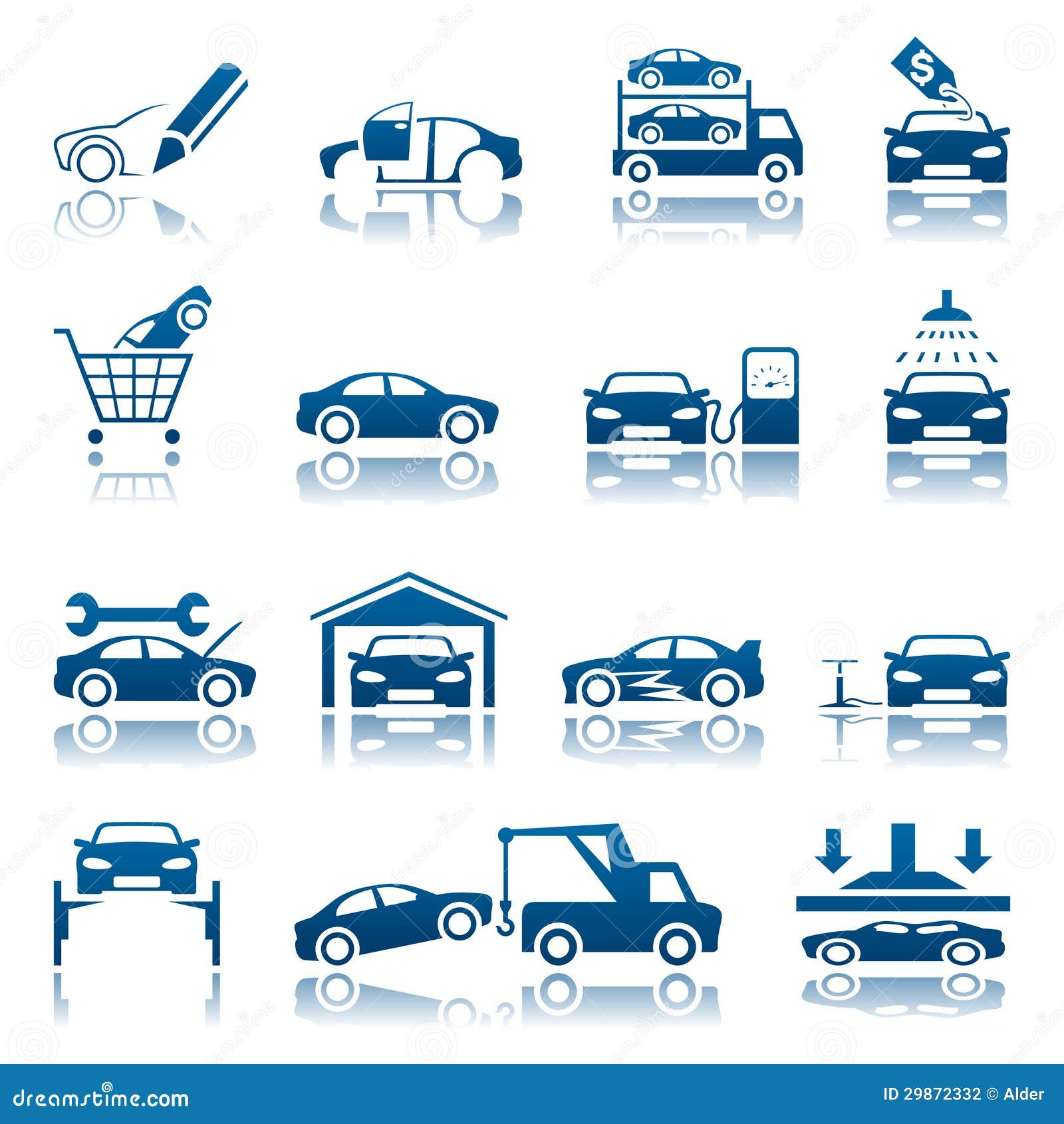 Sistema Automotriz Del Icono Ilustración del Vector - Ilustración de ...