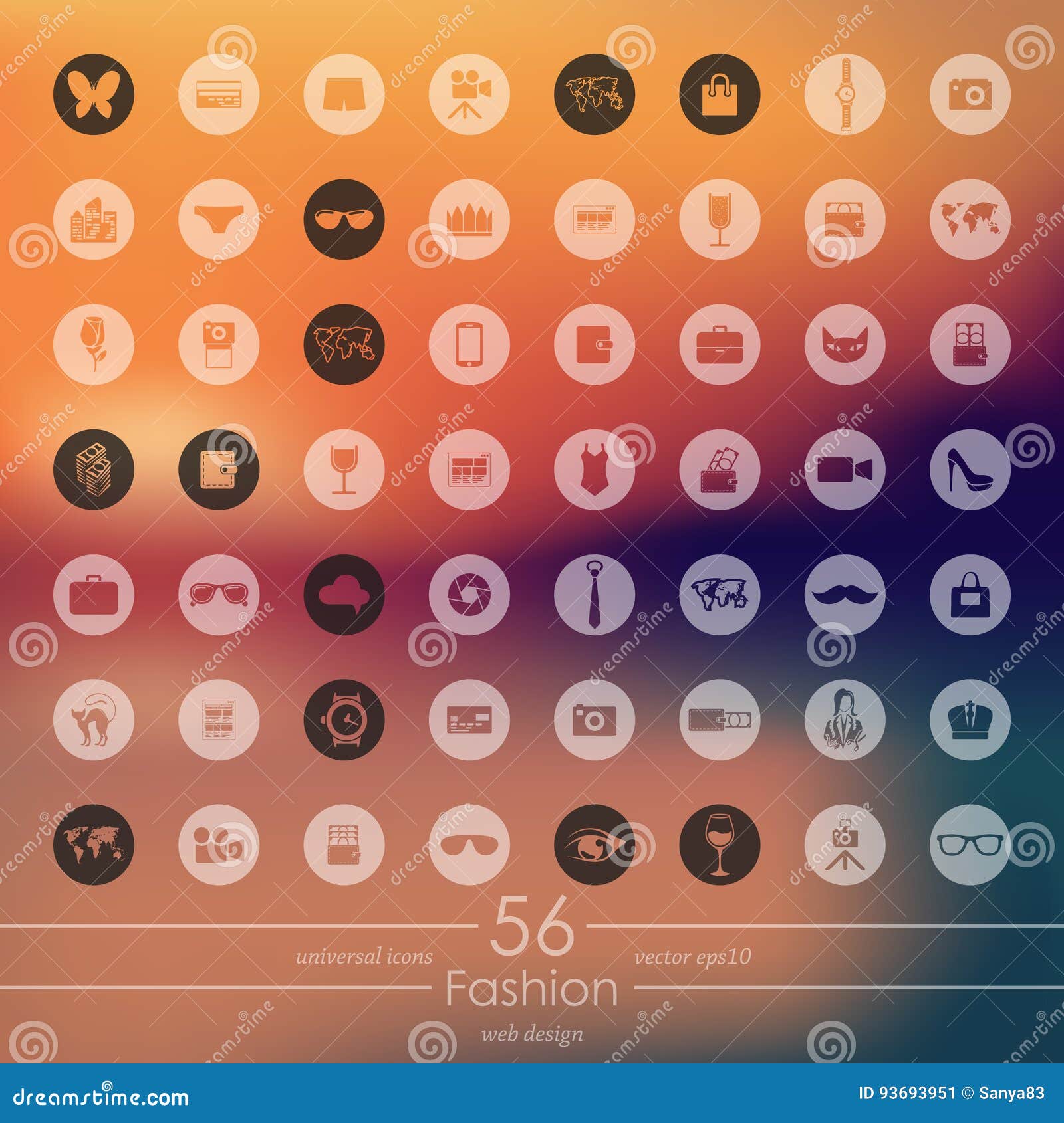 Sistema De Iconos De La Moda Ilustración del Vector - Ilustración de ...