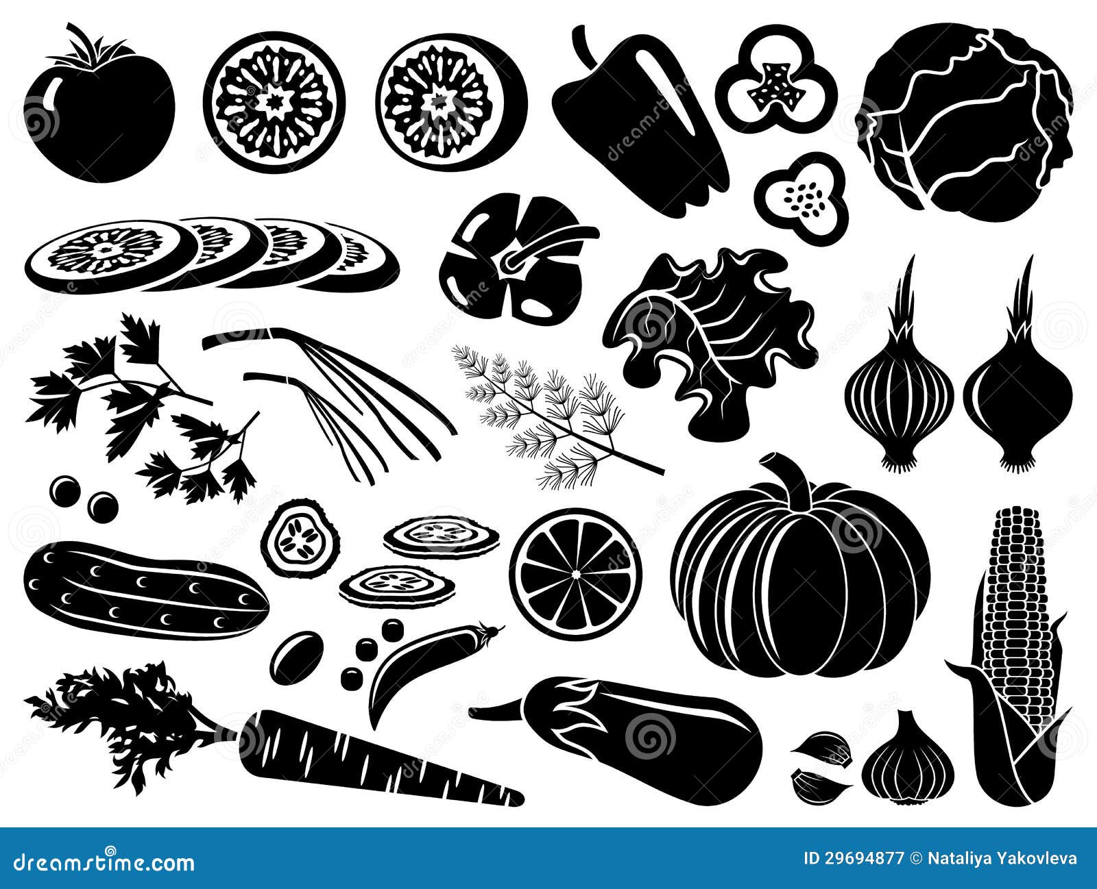 Sistema De Iconos De Verduras Ilustración del Vector - Ilustración de ...