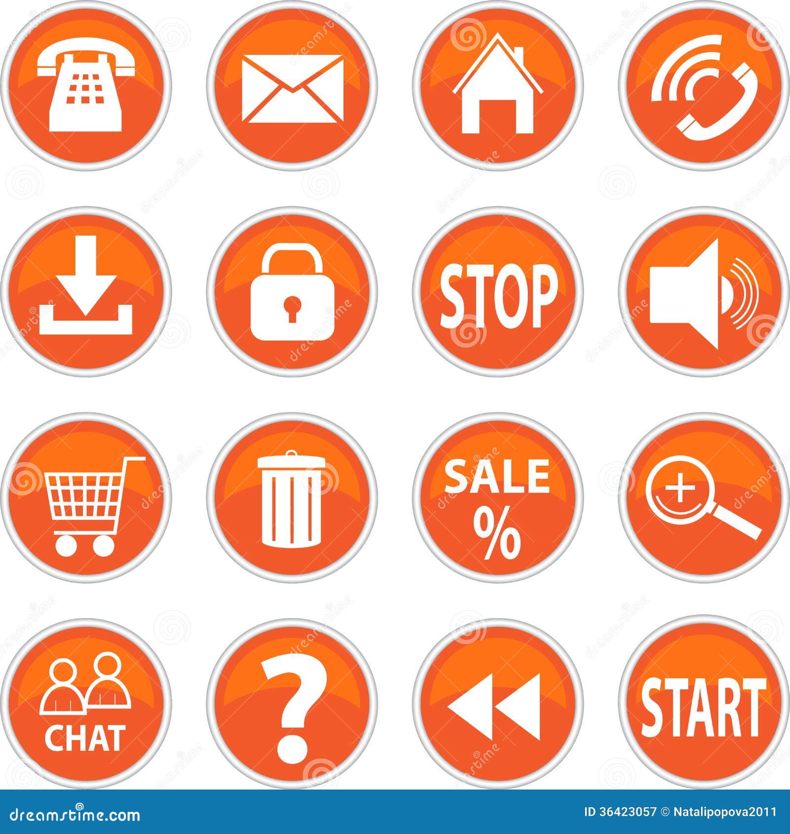 Sistema De Iconos Del Vector De La Naranja Ilustración del Vector ...