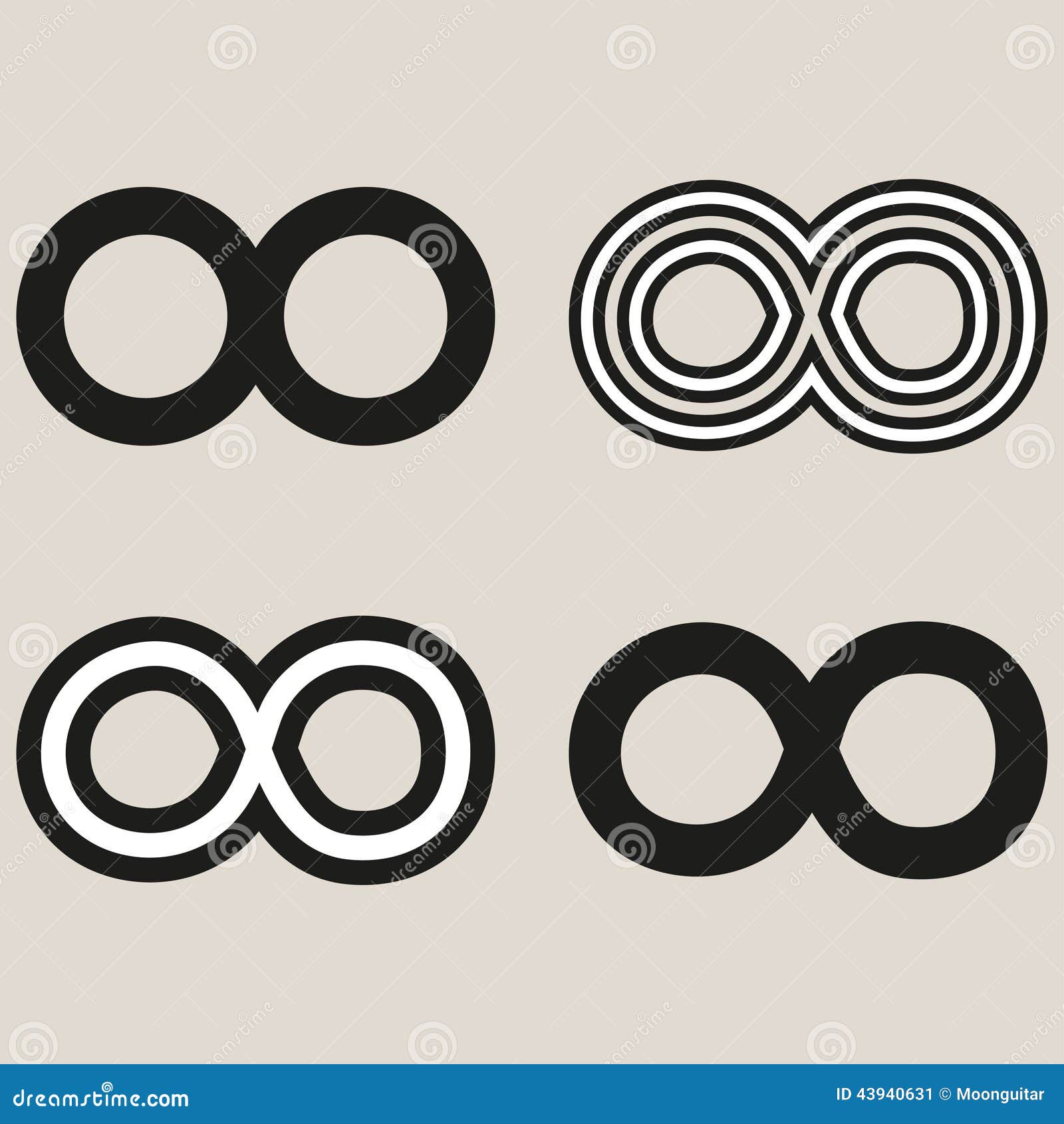 Sistema De Iconos Ilimitados Ilustración del Vector - Ilustración de ...