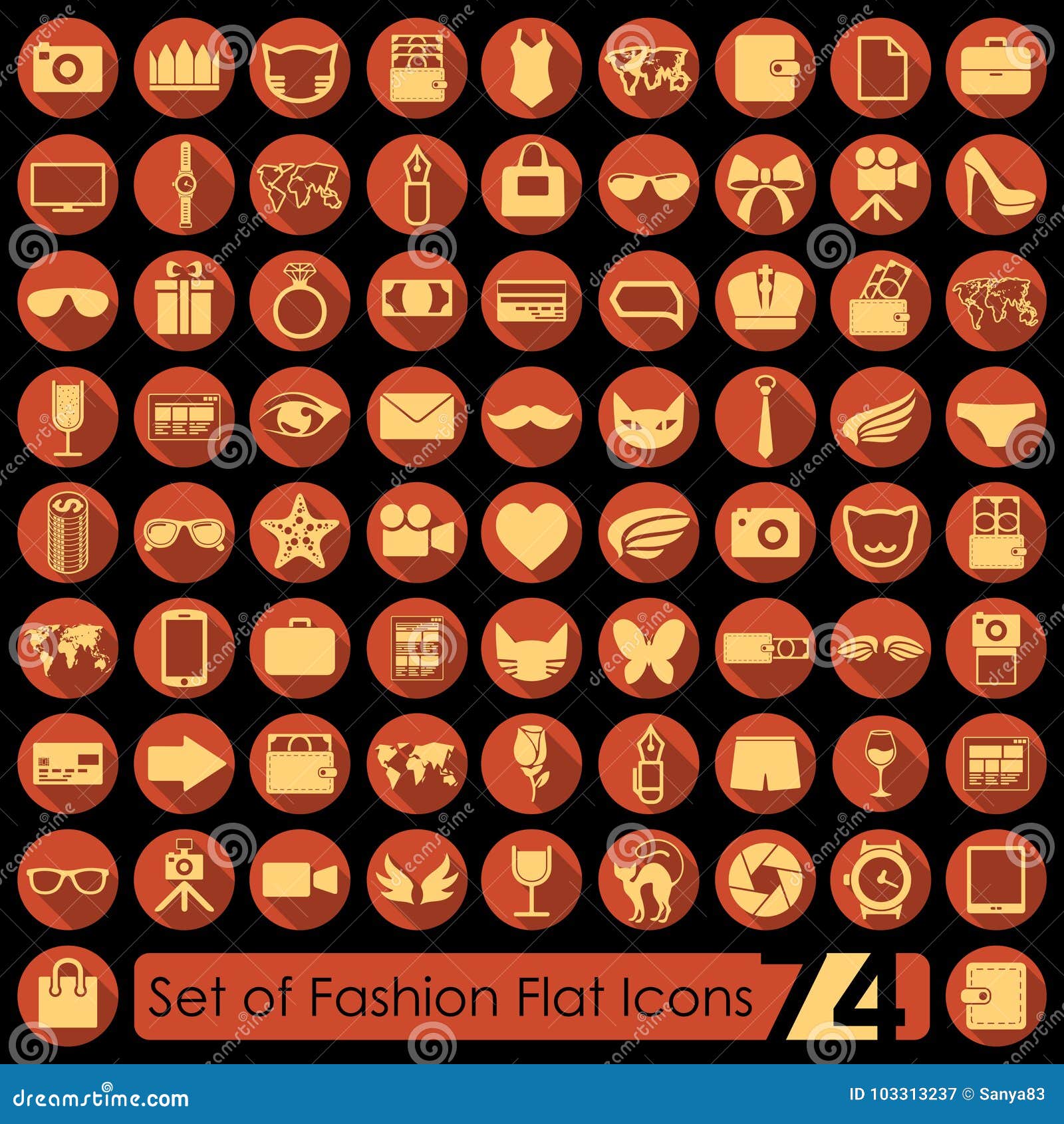 Sistema De Iconos De La Moda Ilustración del Vector - Ilustración de ...