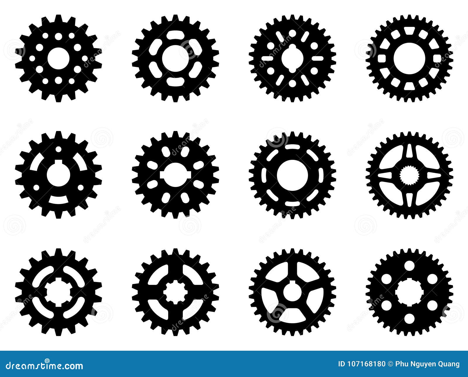 Sistema De Iconos De La Rueda De Engranaje Vector Del Ejemplo ...