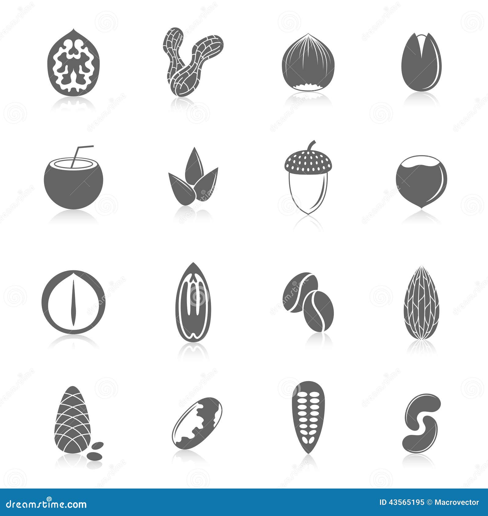 Sistema de iconos nuts ilustración del vector. Ilustración de tuerca ...