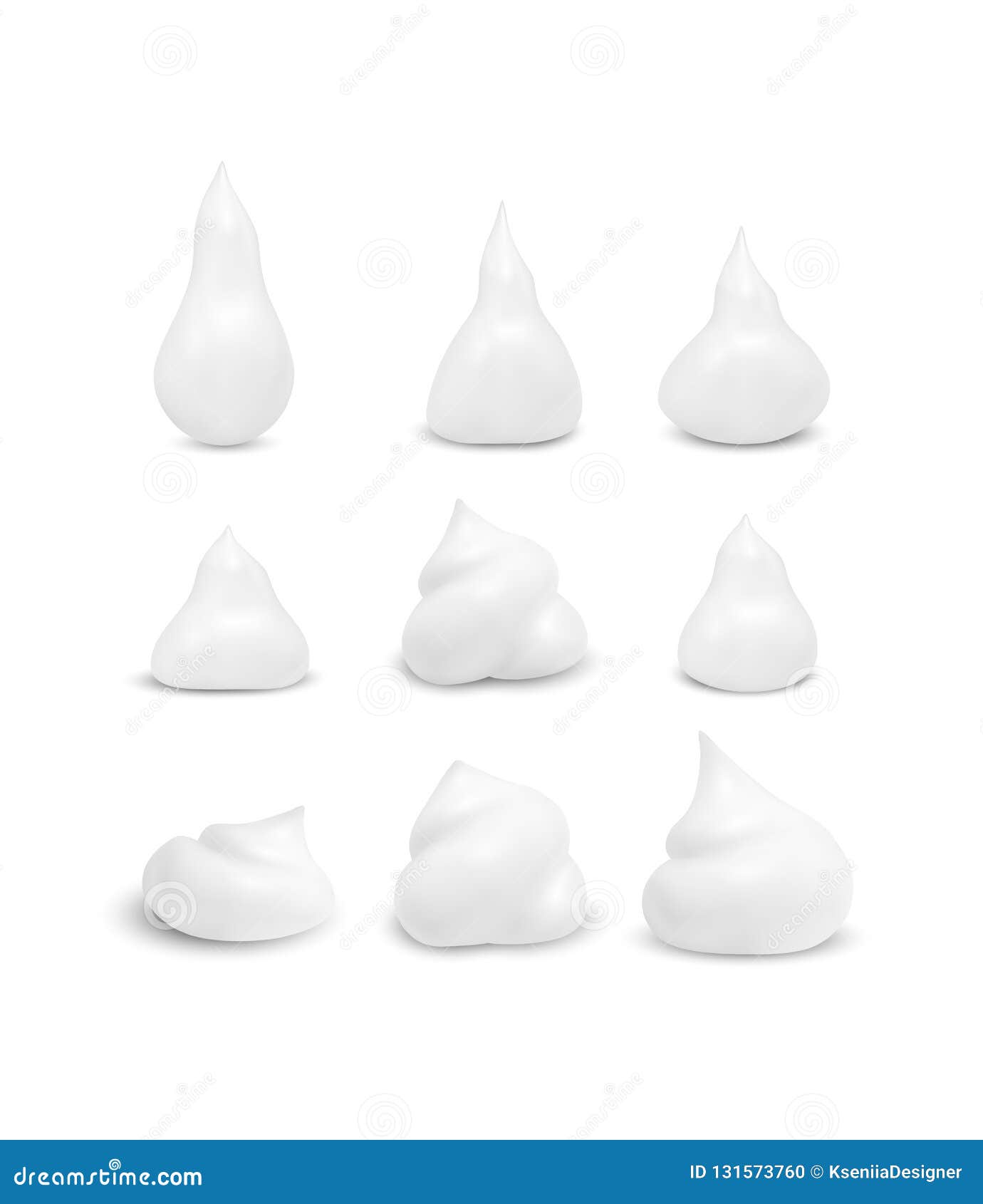 Sistema De La Crema Del Vector Ilustración del Vector - Ilustración de ...