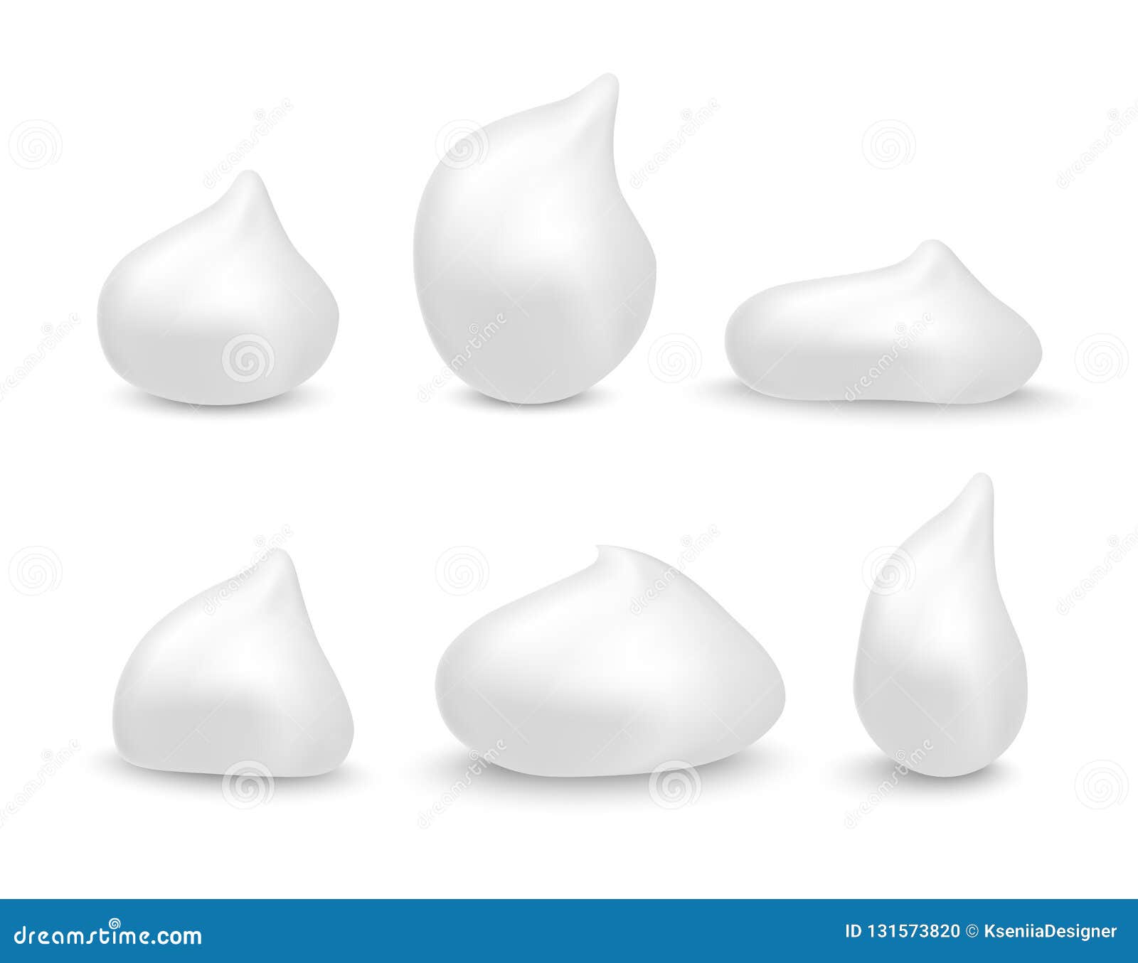 Sistema De La Crema Del Vector Ilustración del Vector - Ilustración de ...