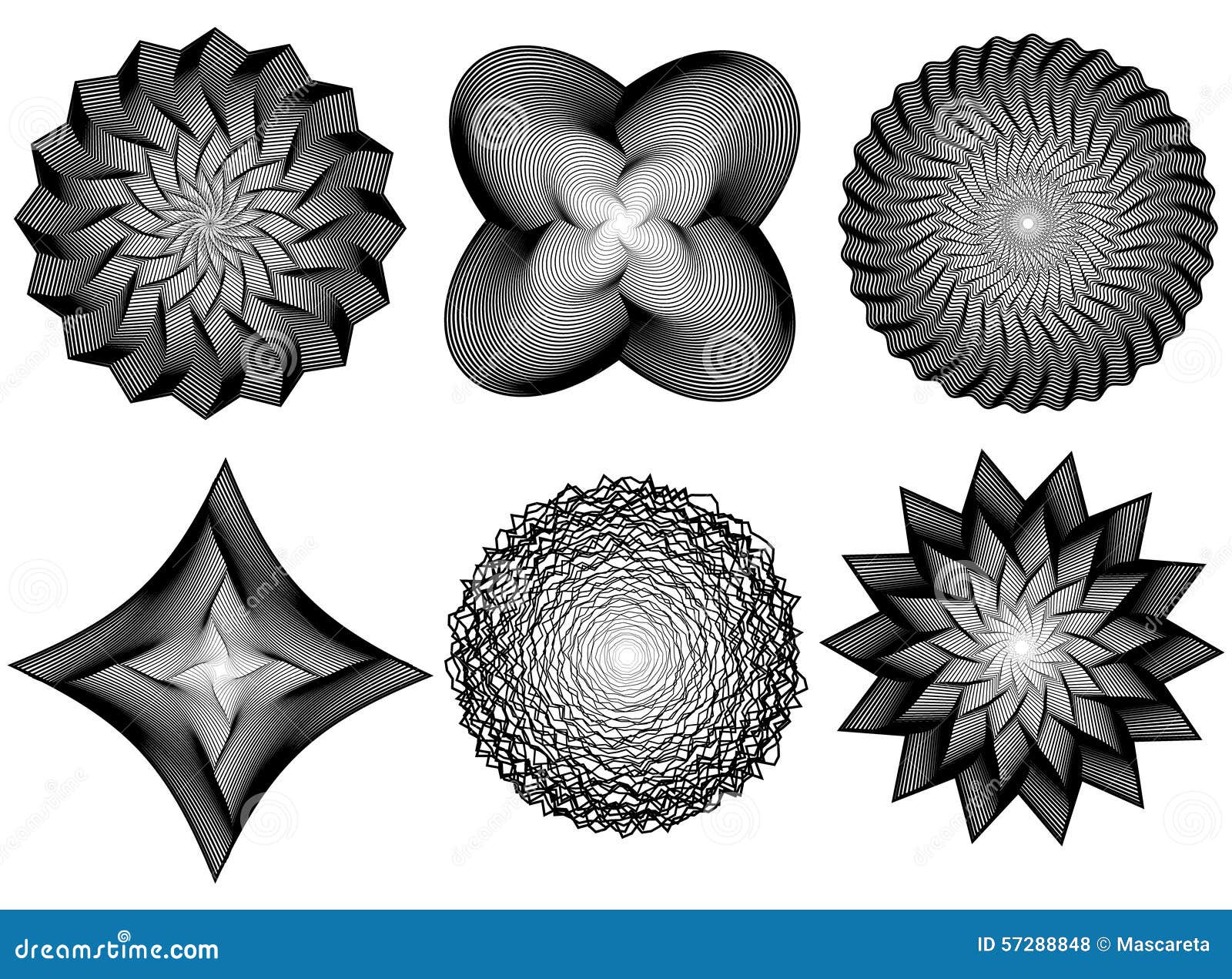 Sistema De La Línea Elementos Del Arte 3d Ilustración del Vector ...