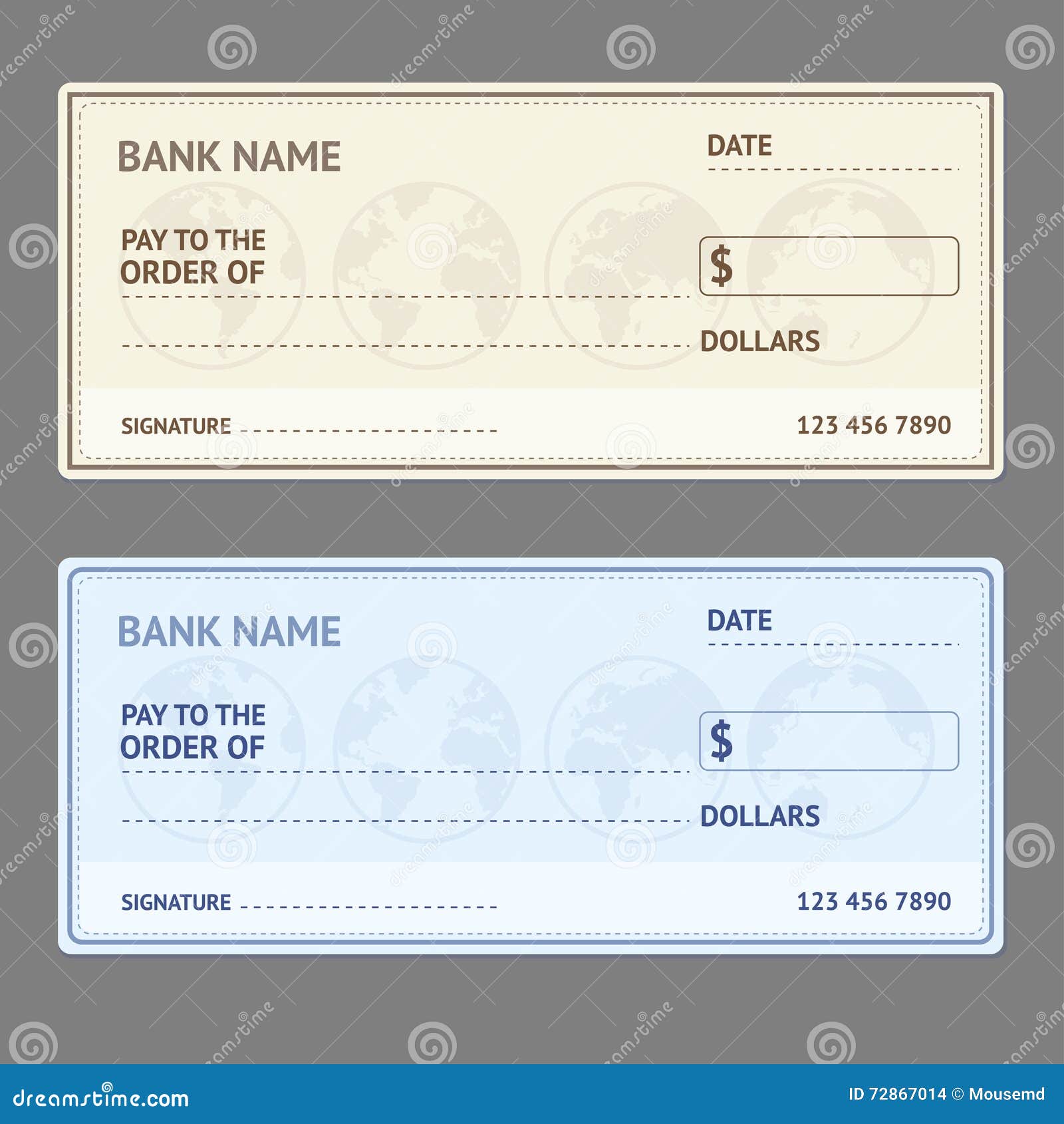 Sistema De La Plantilla Del Control De Banco Vector Ilustración del ...