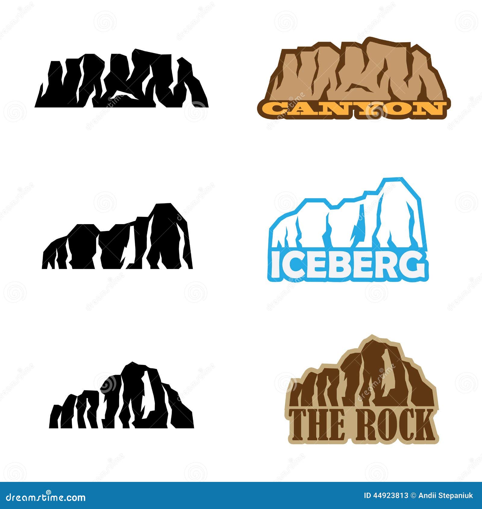 Sistema de la roca ilustración del vector. Ilustración de cubo - 44923813