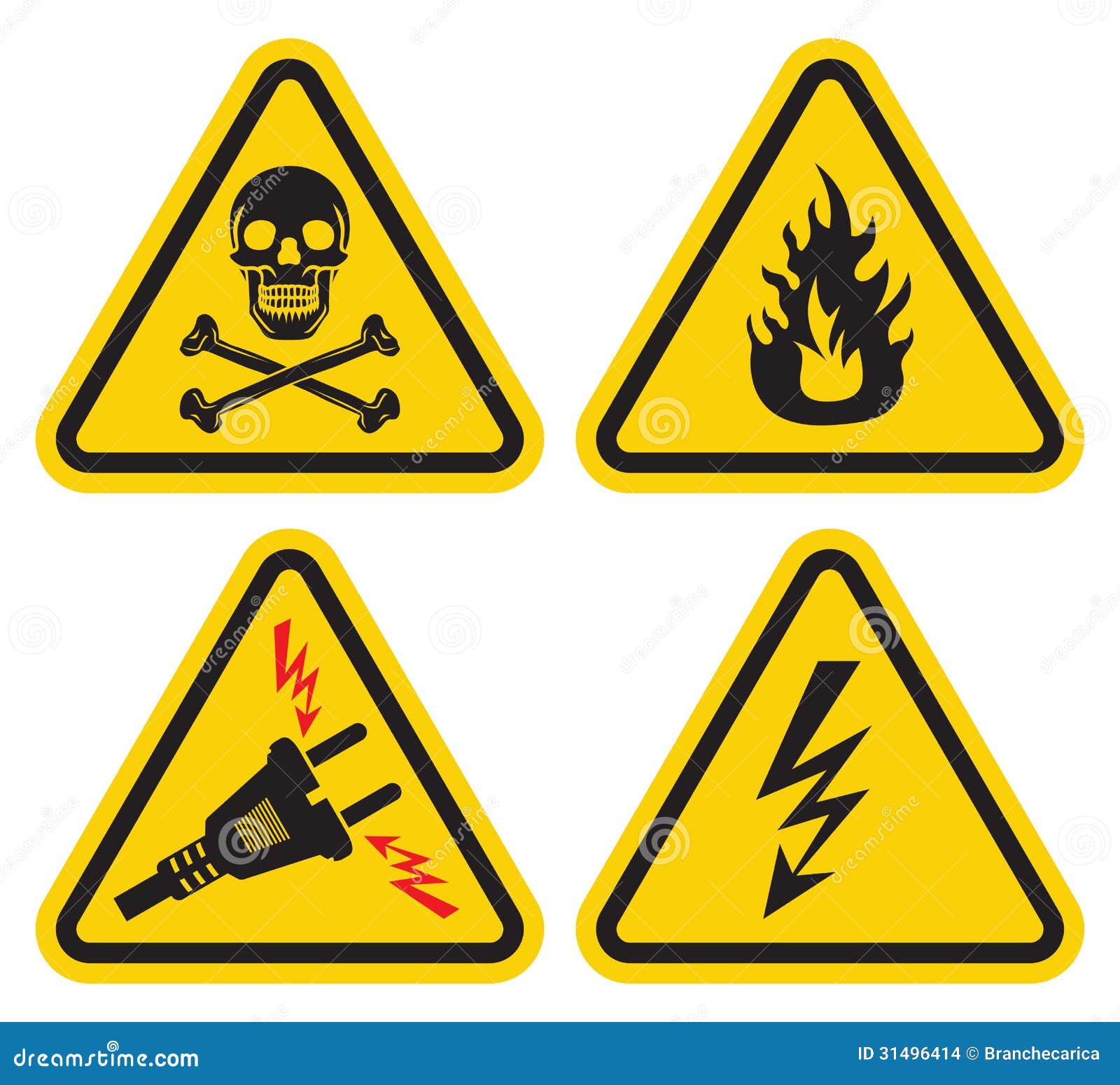 Sistema De La Señal De Peligro Ilustración del Vector - Ilustración de ...