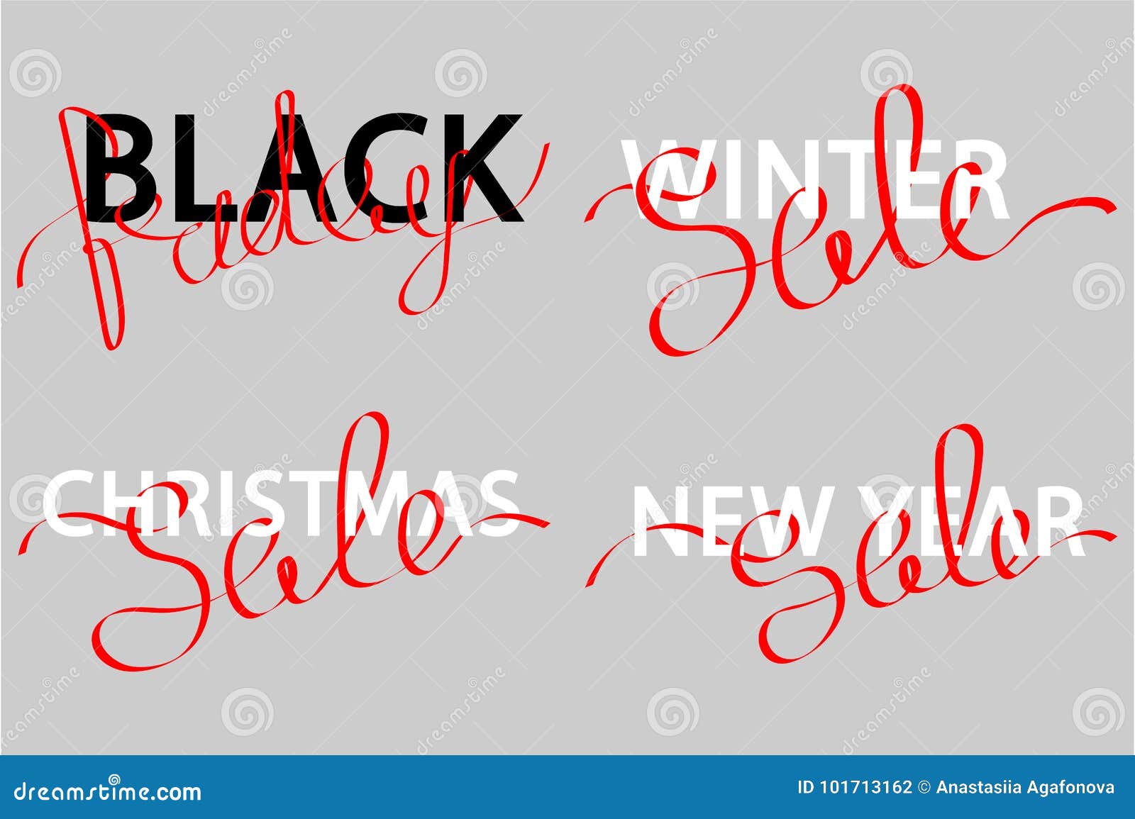 Sistema De La Venta De Las Letras Ilustración del Vector - Ilustración ...