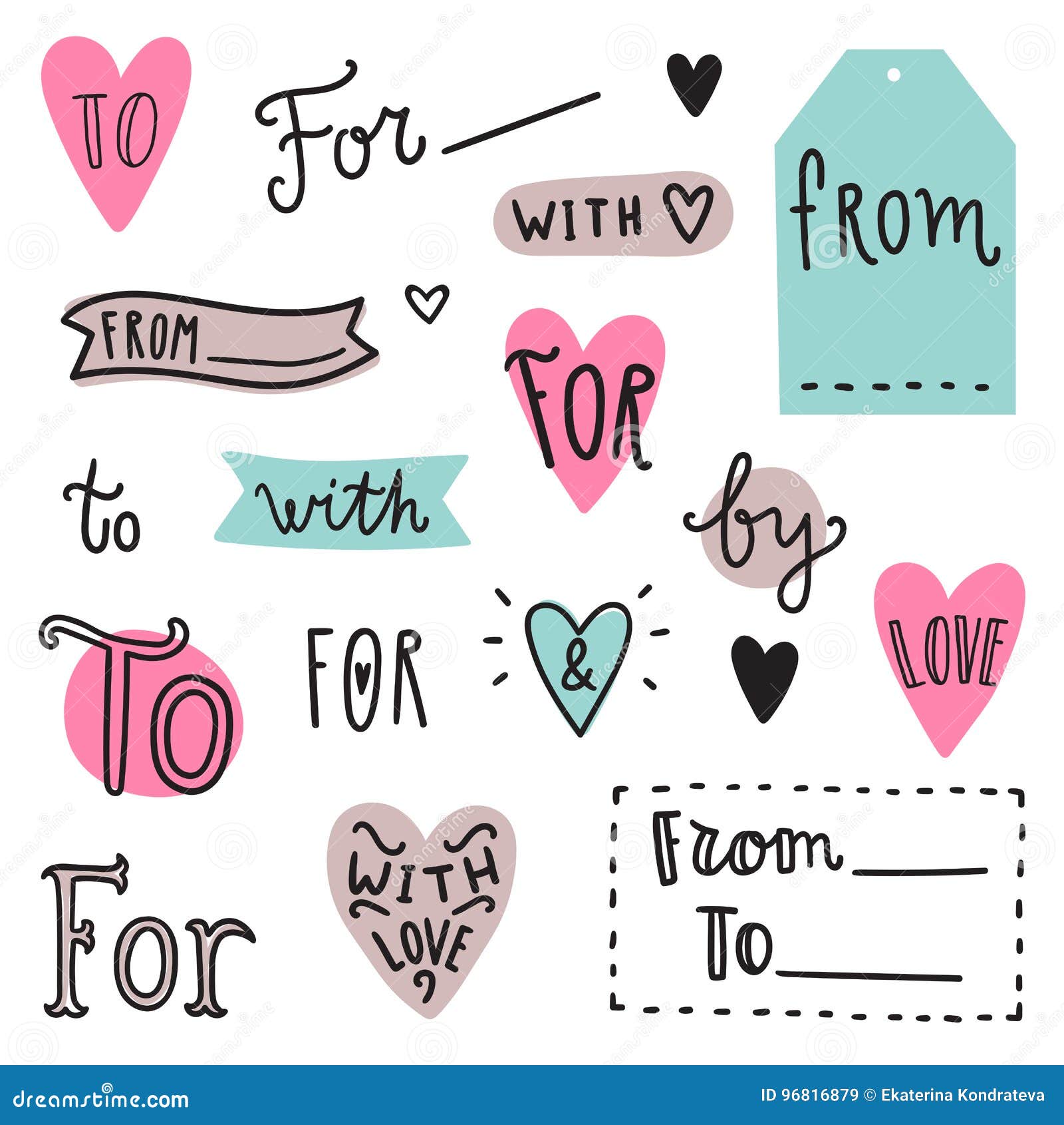 Sistema De Lemas Dibujados Mano Stock de ilustración - Ilustración de ...