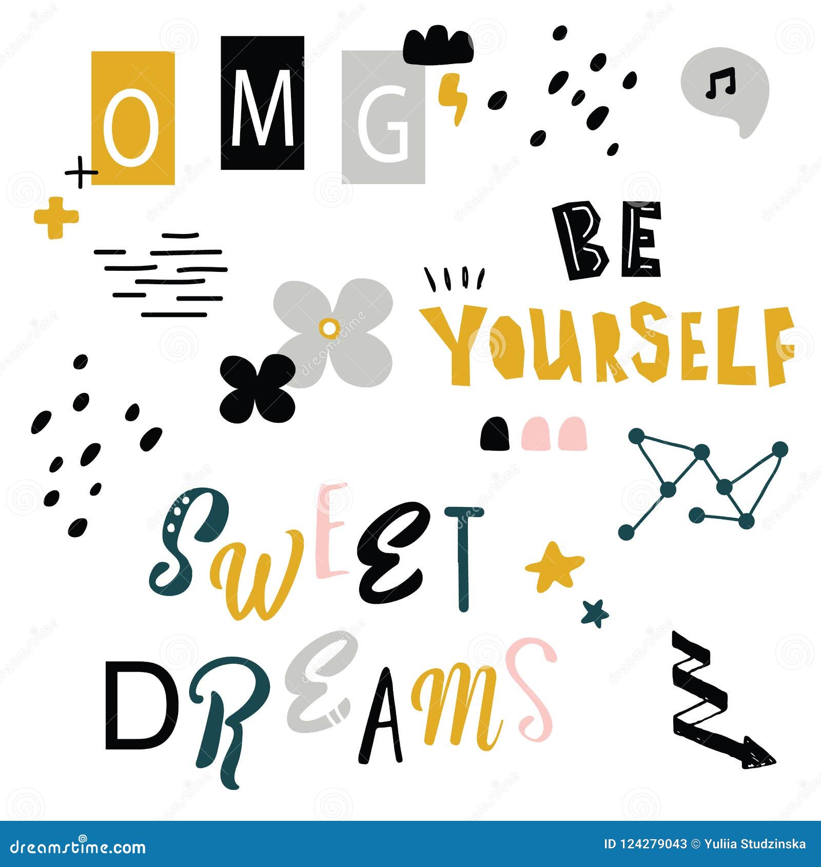 Sistema de letras ilustración del vector. Ilustración de trazado ...