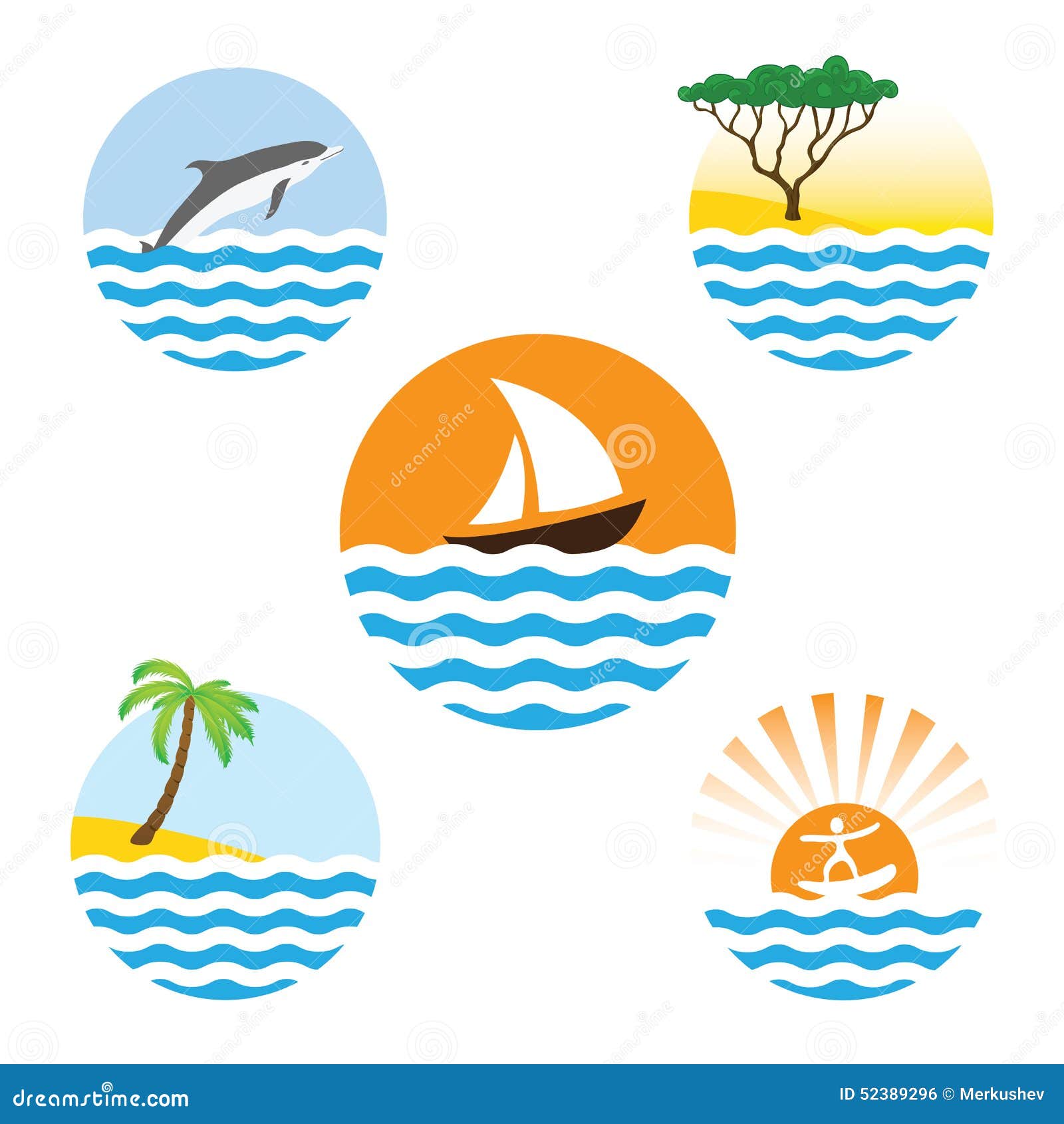 Sistema De Logotipos Del Mar Foto de archivo - Imagen de recorrido ...