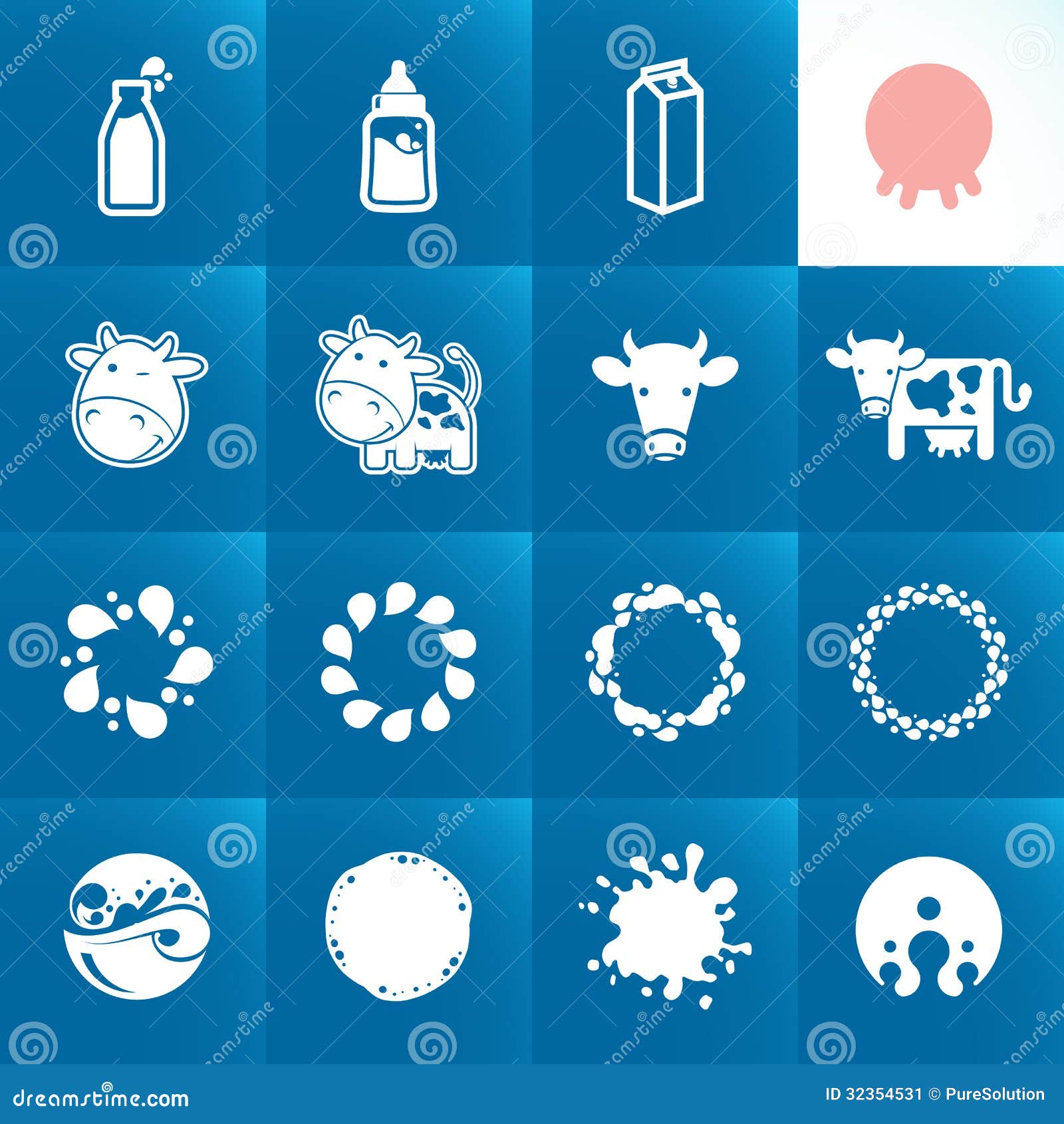 Sistema De Los Iconos Para La Leche Stock de ilustración - Ilustración ...