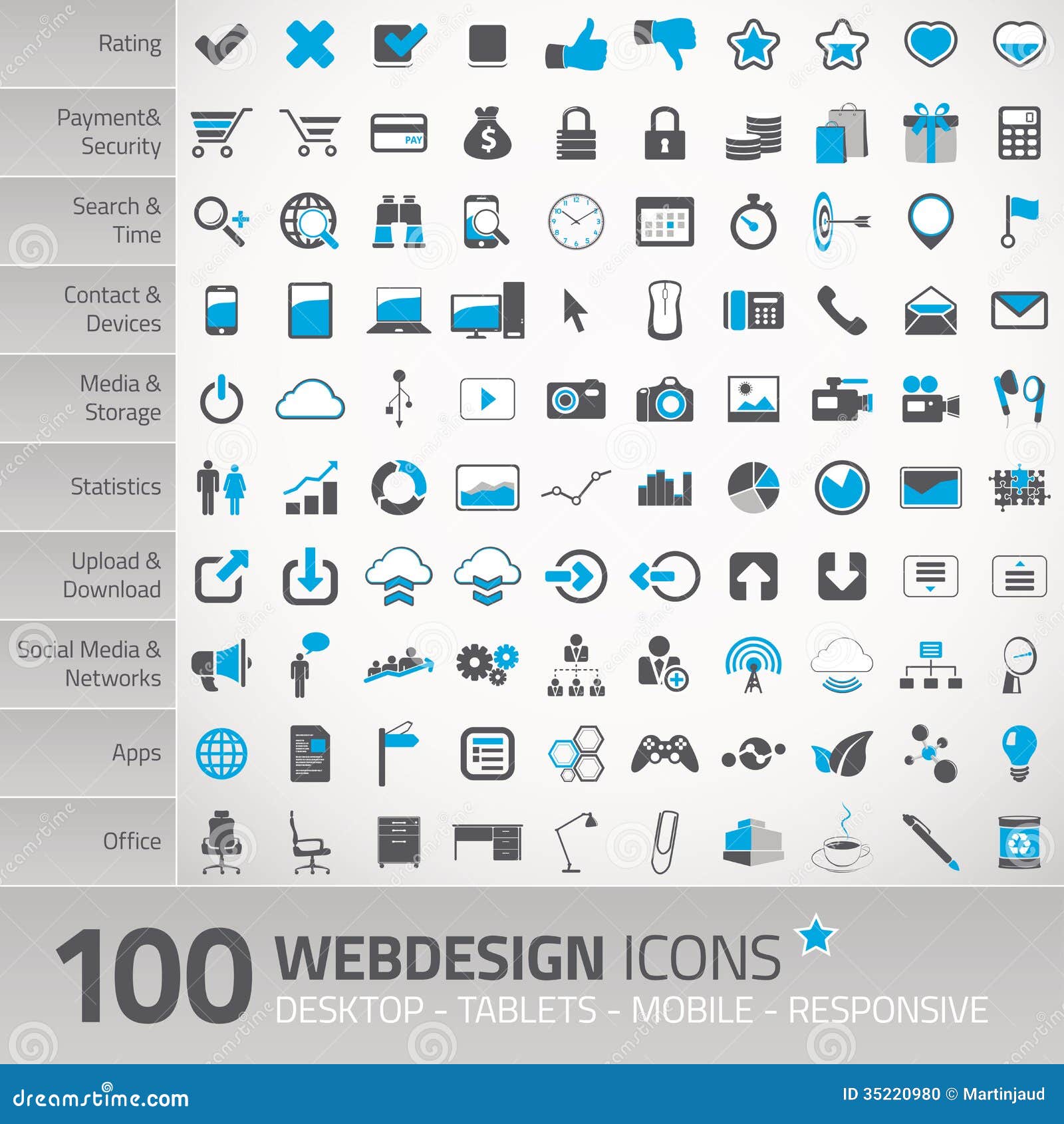 Sistema De Los Iconos Universales Para El Webdesign Ilustración del ...