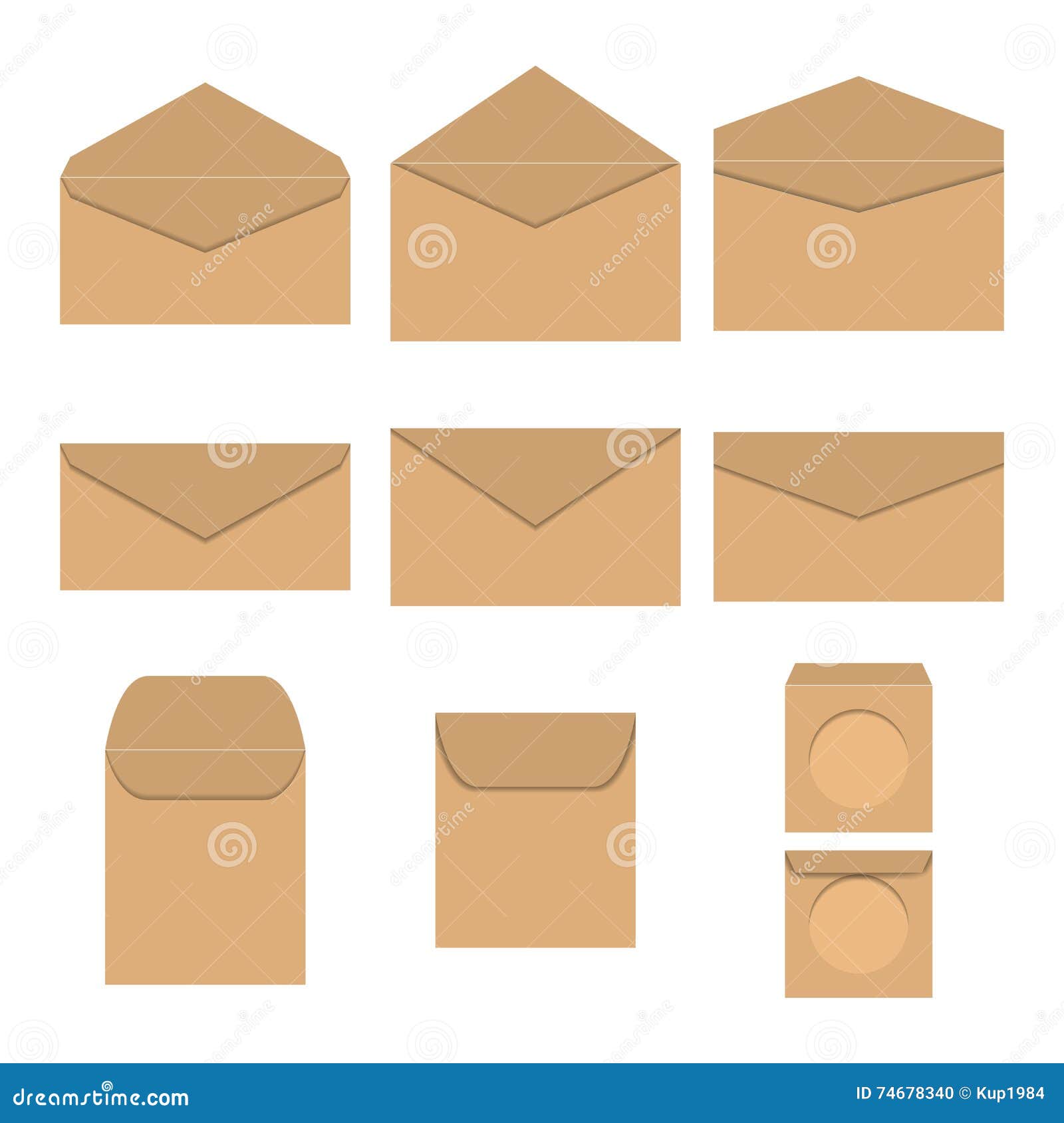 Sistema De Los Sobres De Papel, Ejemplo Del Vector Ilustración del ...