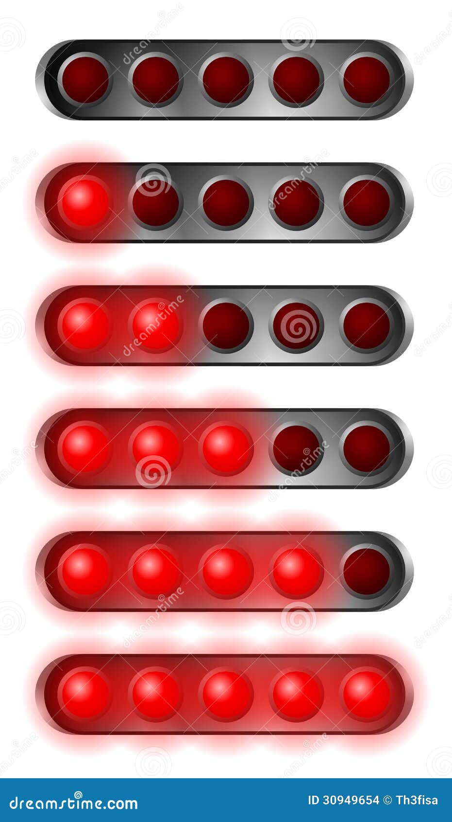 Sistema De Luces Rojas Del Comienzo Stock de ilustración - Ilustración ...