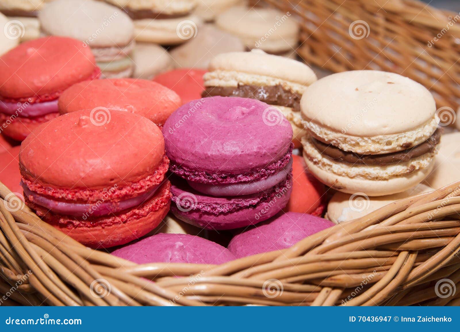 Sistema De Macarrones Franceses De Las Galletas Imagen de archivo ...