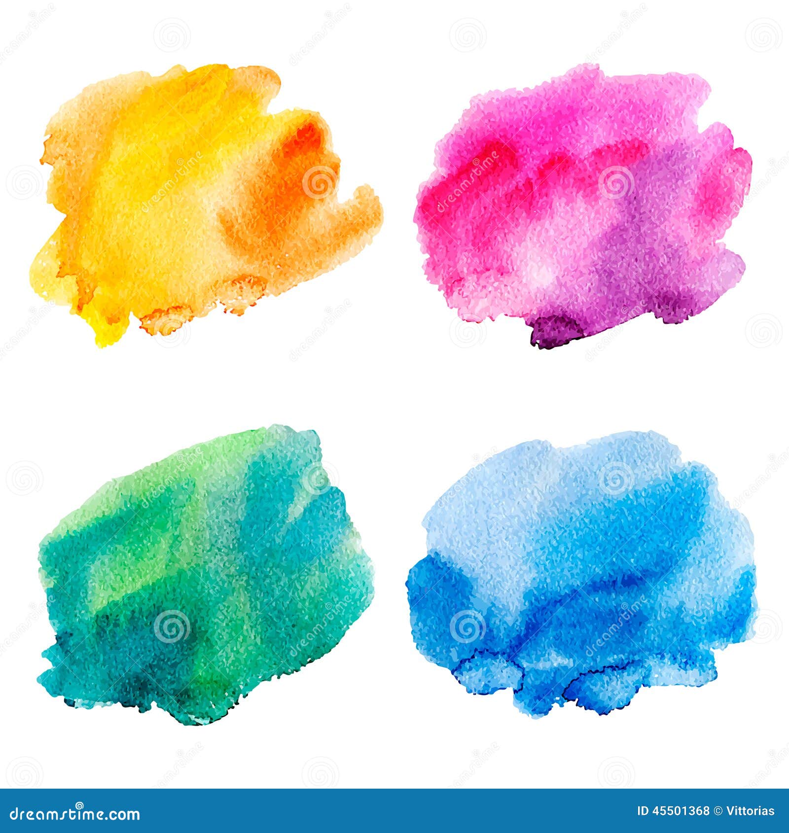 Sistema De Manchas De La Acuarela Ilustración del Vector - Ilustración ...