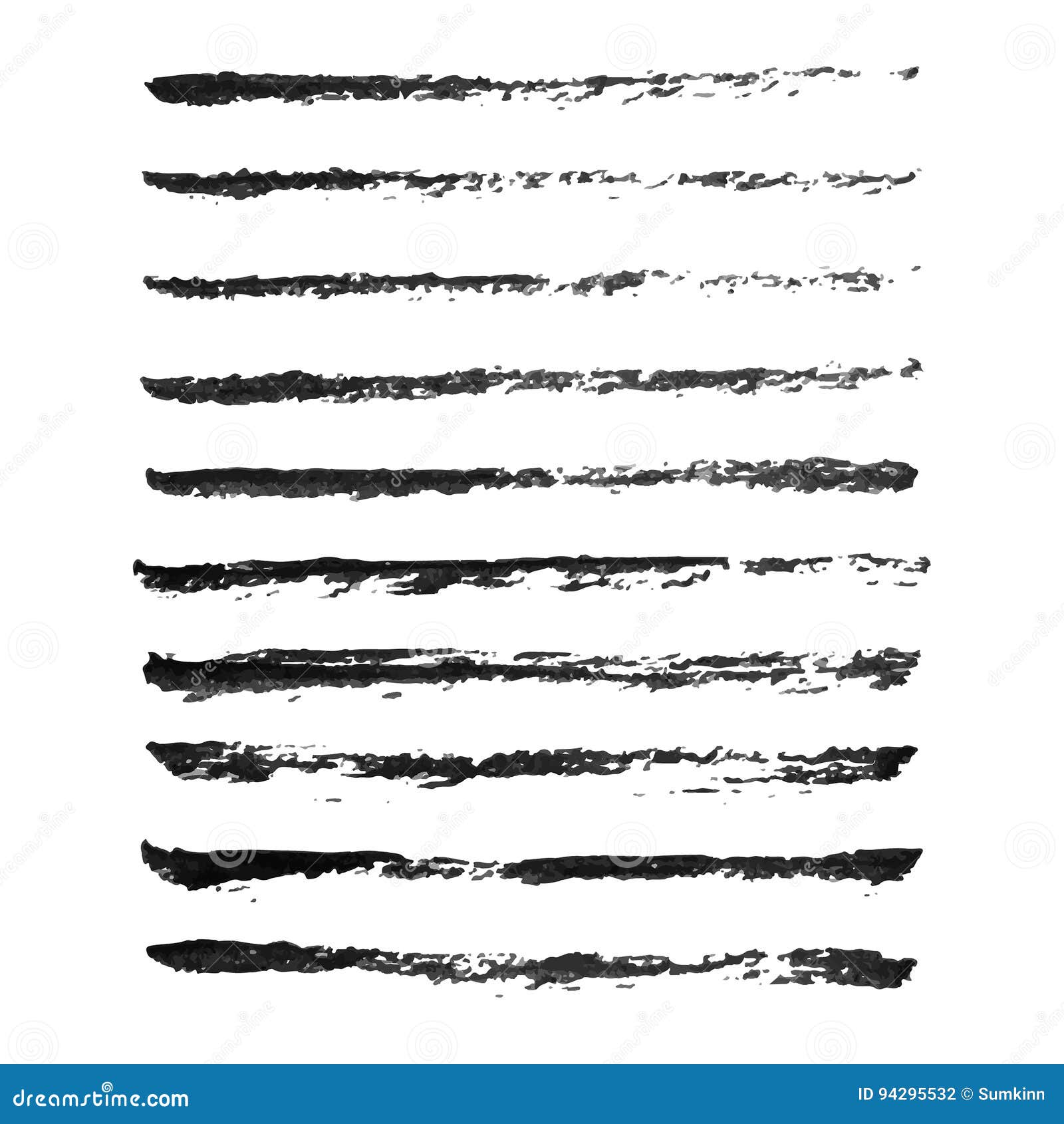 Sistema De Manchas Dibujadas Mano Ilustración del Vector - Ilustración ...