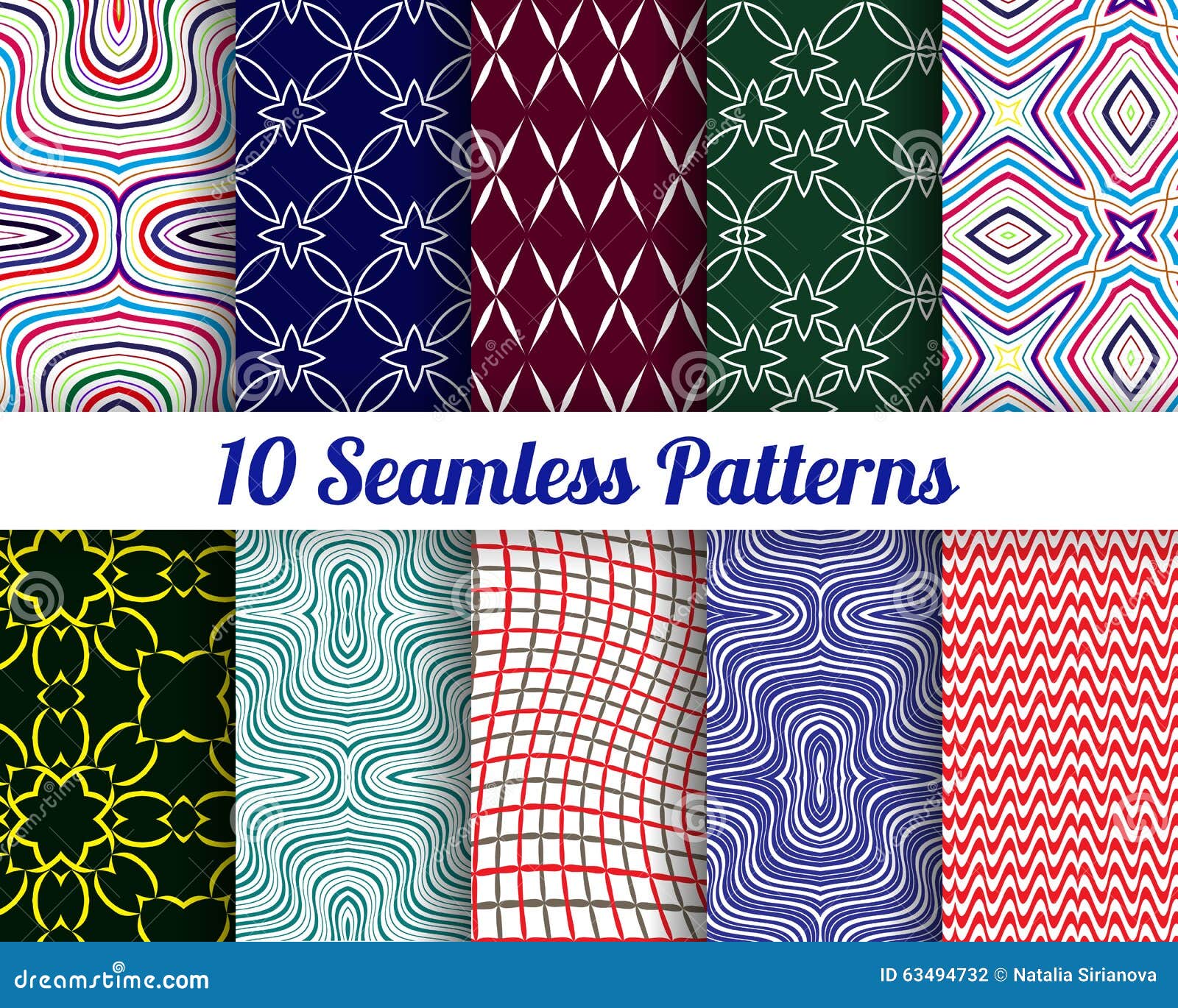 Sistema De 10 Modelos Abstractos Ilustración del Vector - Ilustración ...