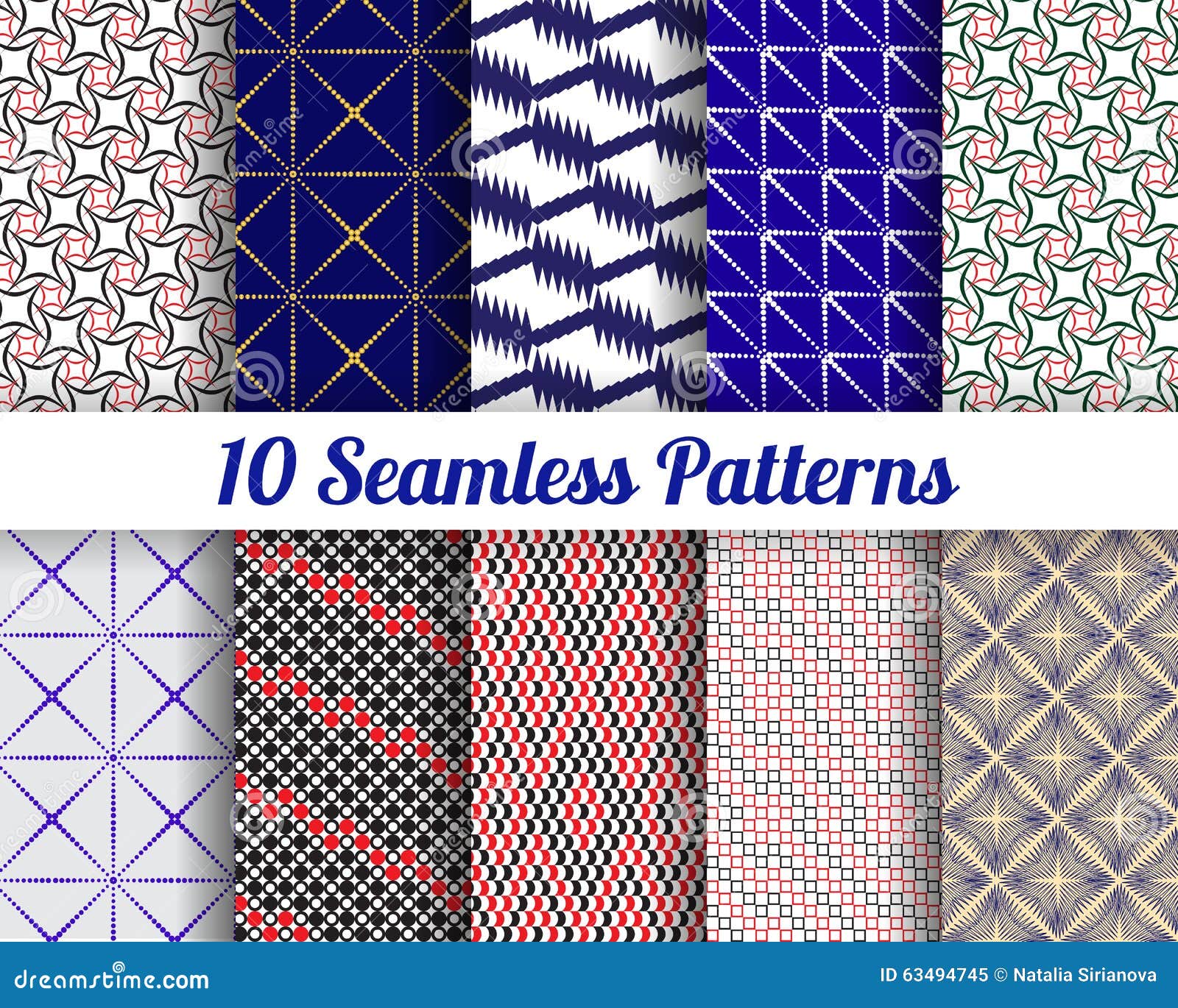 Sistema De 10 Modelos Abstractos Ilustración del Vector - Ilustración ...