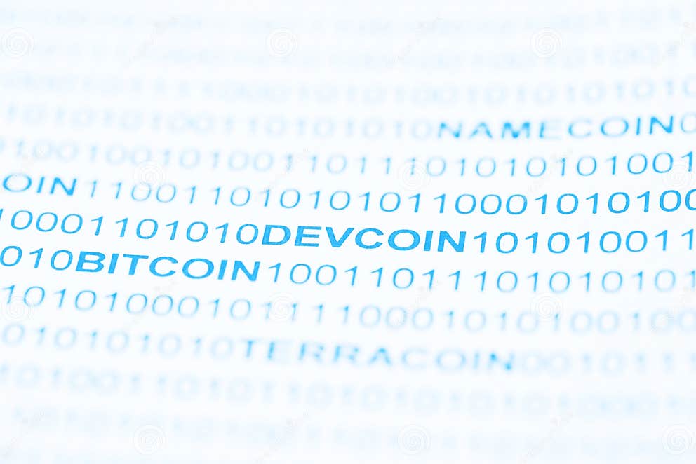 Sistema de pago de Devcoin foto de archivo. Imagen de binario - 31664248