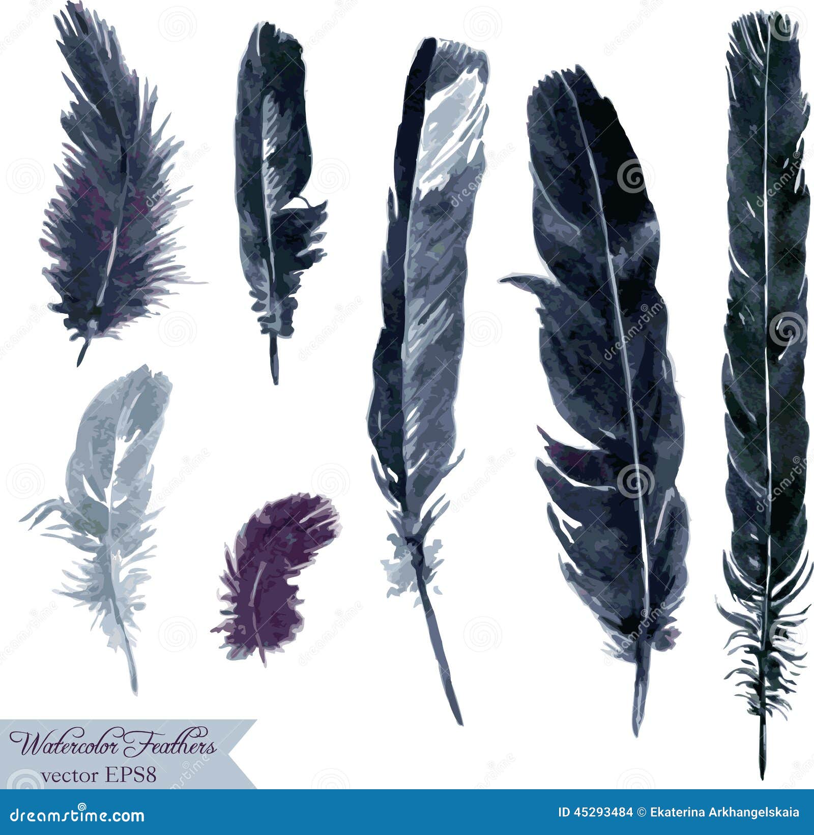 Sistema de penachos ilustración del vector. Ilustración de cielo - 45293484