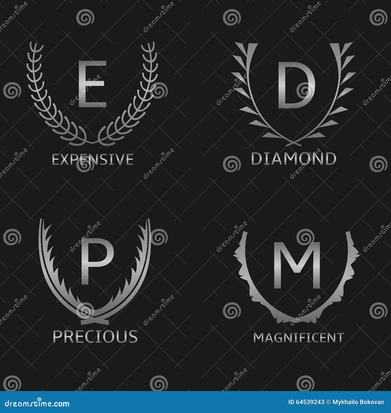 Sistema De Plata Del Premio Ilustración del Vector - Ilustración de ...